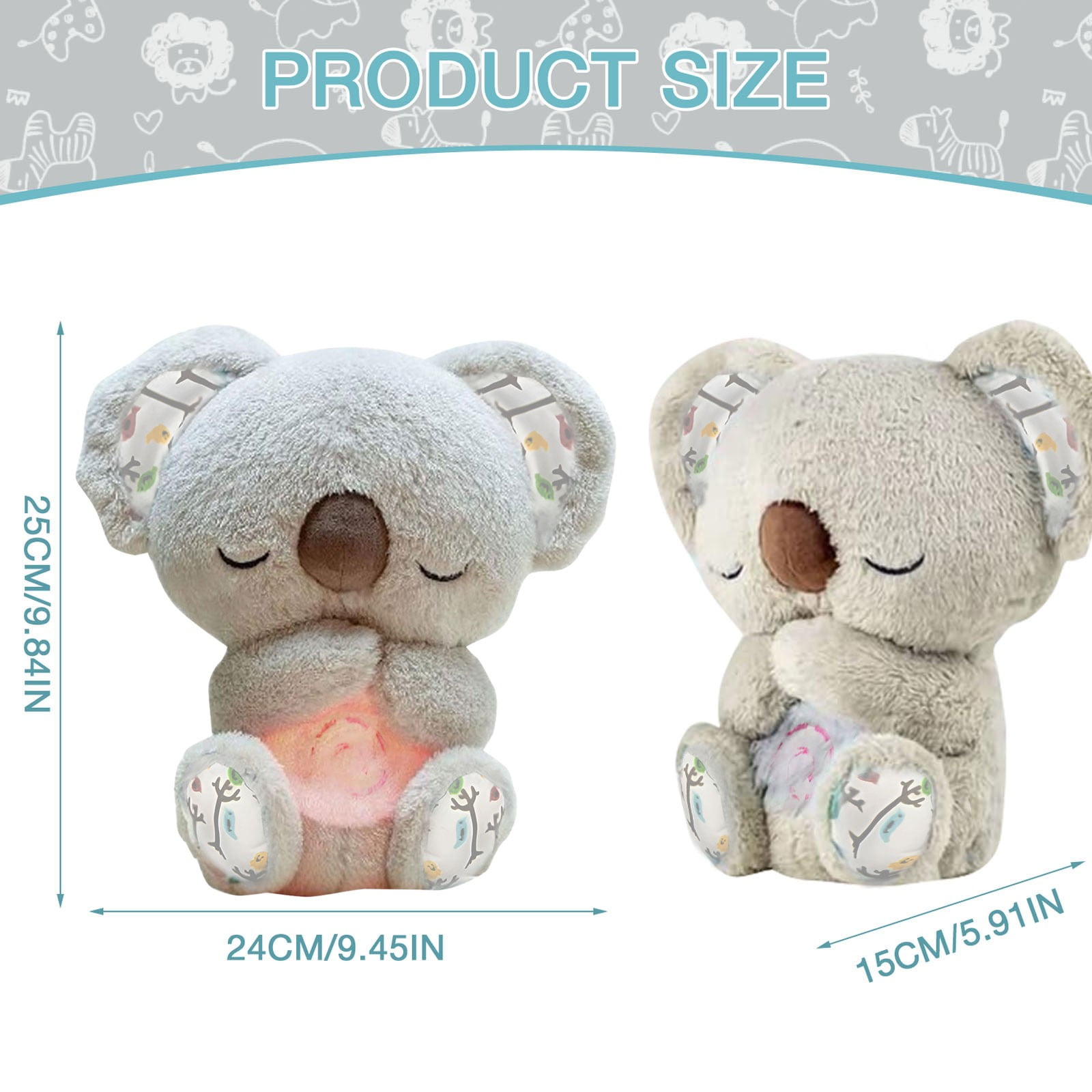 Anxiety Relief Koala Plush, Breathing Koala Bear Cute Sleeping Koala ...