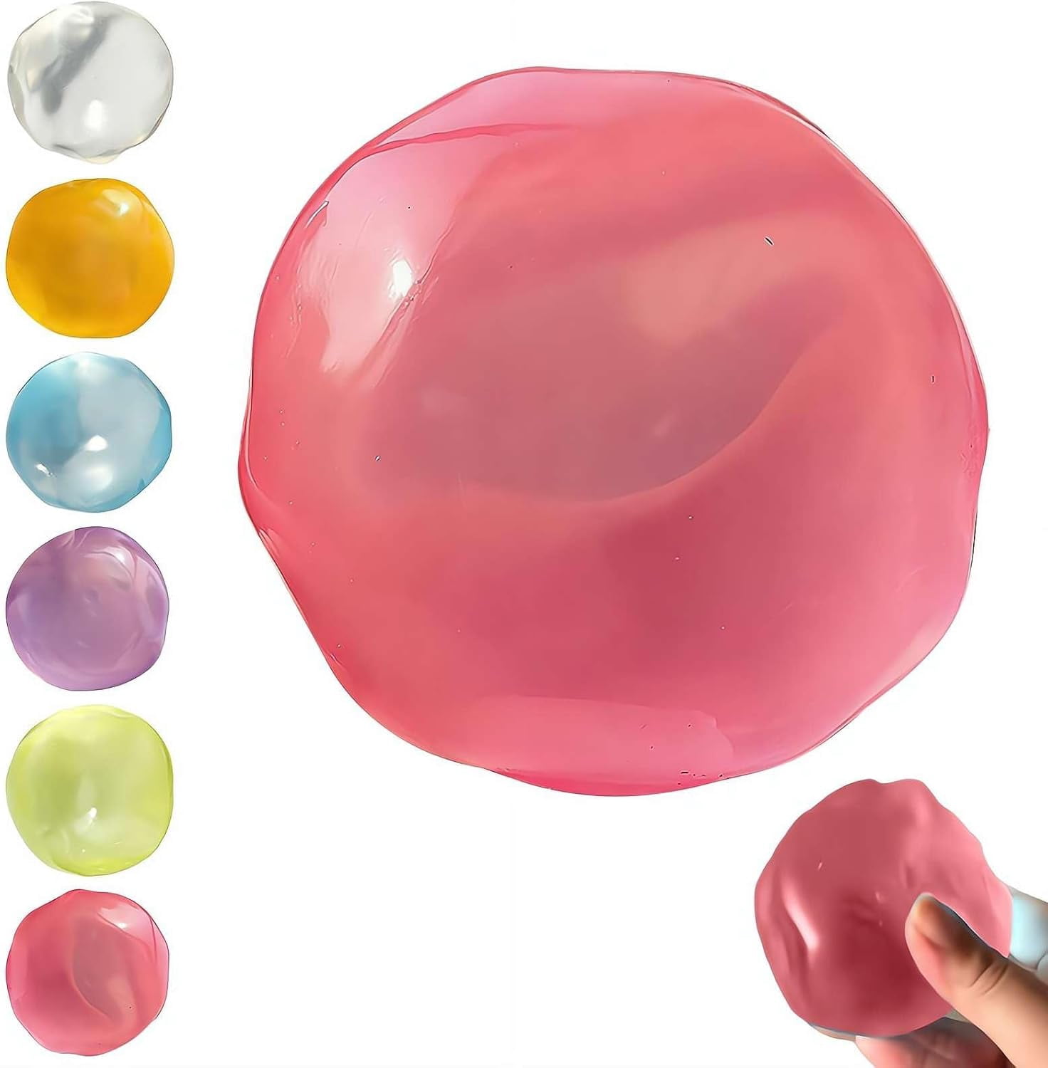 Anxiety Relief Sensory Squeeze Tool, Transparent Coconut Oil Fidget ...