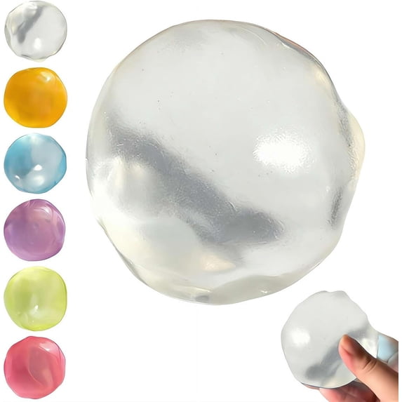 Anxiety Relief Sensory Squeeze Tool, Transparent Coconut Oil Fidget ...