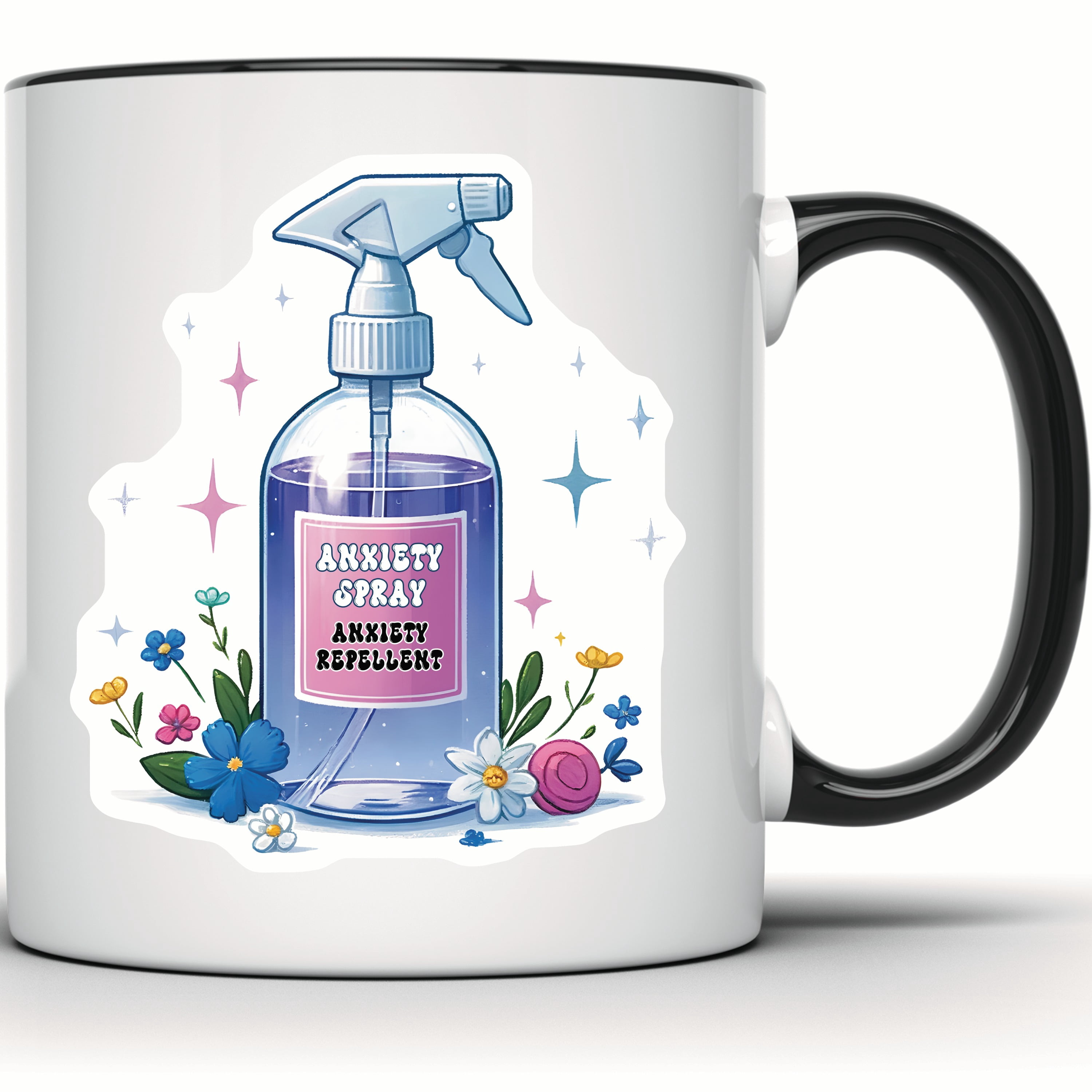 Anxiety Repellent Mug - Positive Affirmation Floral Wellness Gift ...