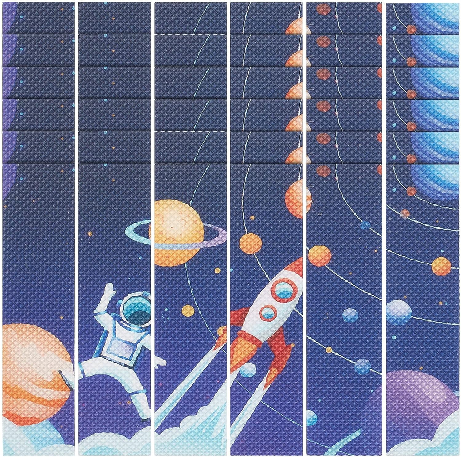 Anxiety Sensory Stickers 36 Pieces Astronaut Fidget Textured Strips ...