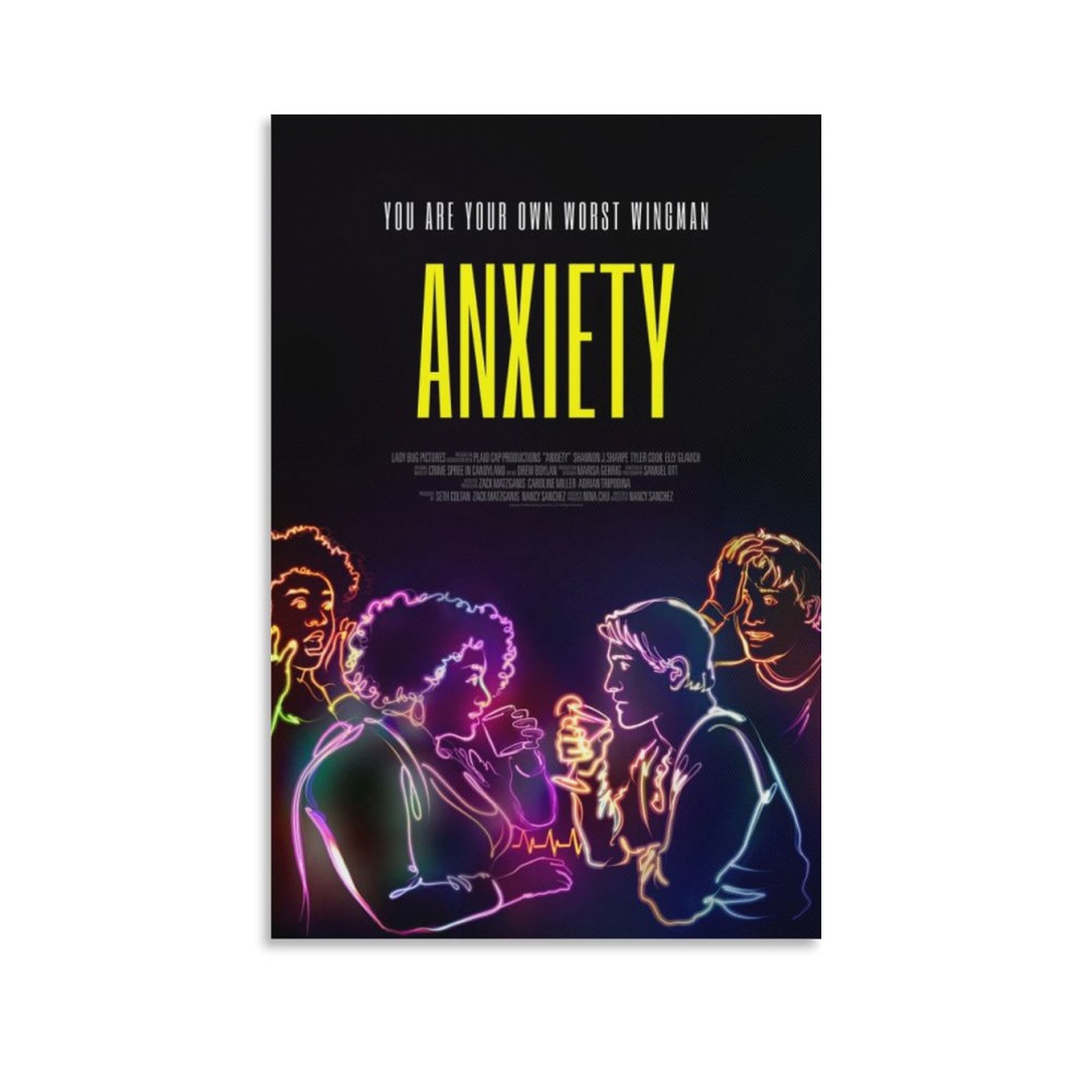 Anxiety Wall Art Picture Painting Poster Canvas Print Posters Artworks ...