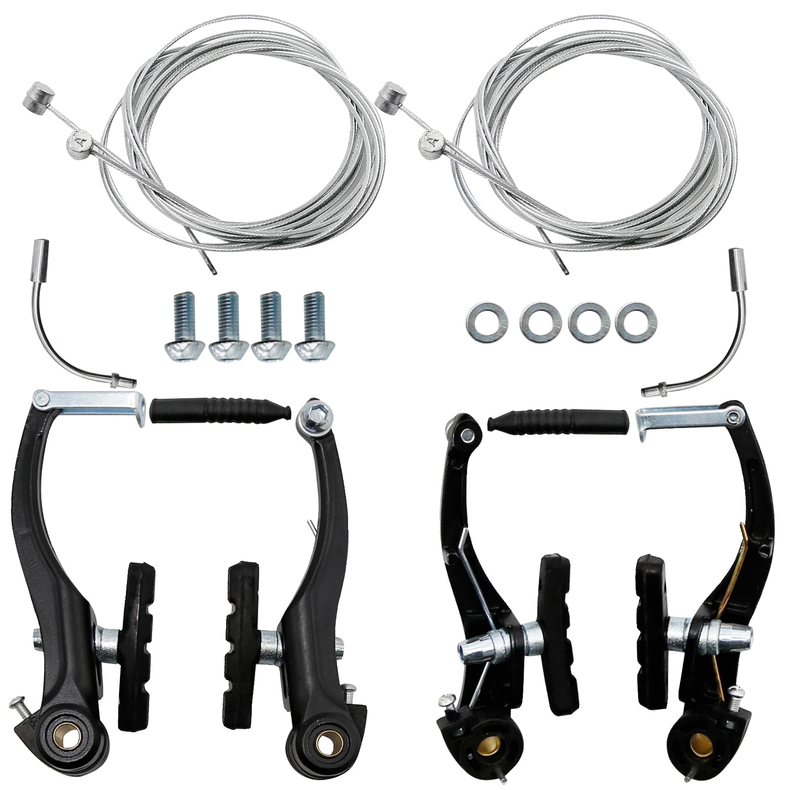 Anxingo 2 Pairs V Bike Brake Set, Complete Mountain Bicycle Brake Kit ...