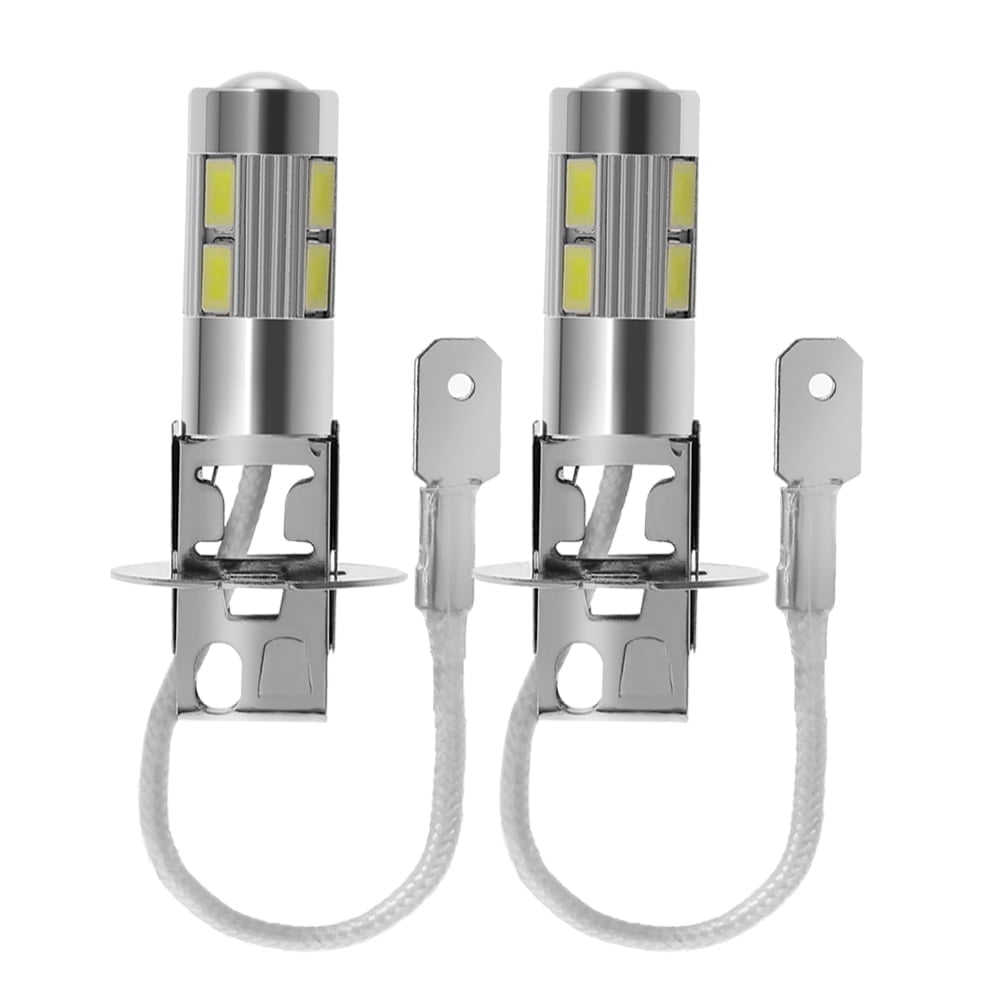 Anxingo 2Pcs H3 Led Bulb, 6000K 5W White DRL/Fog Light/Headlight Bulb ...