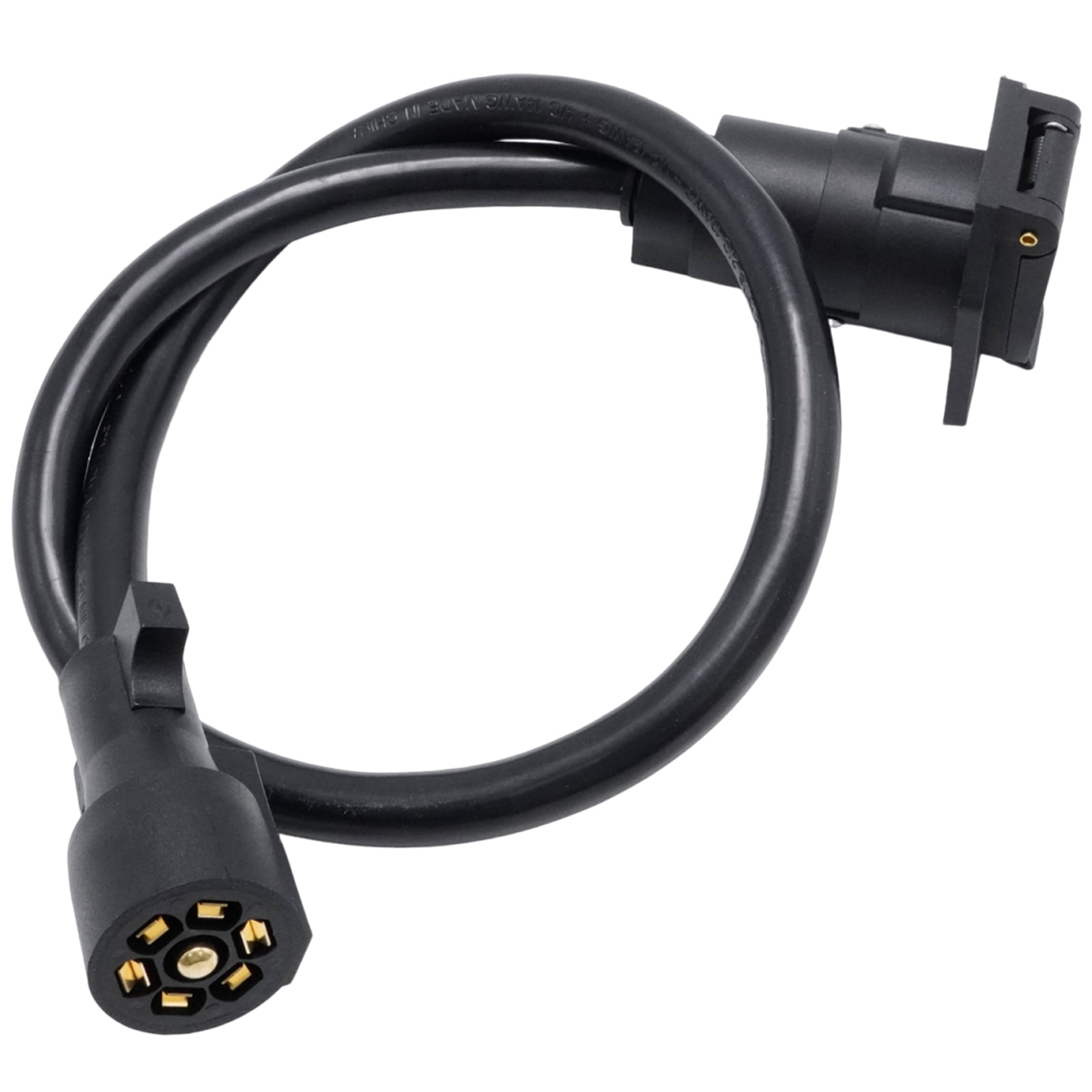 Anxingo 3FT Trailer Plug Socket Extension Cable, 10-14AWG Dual-Fork ...
