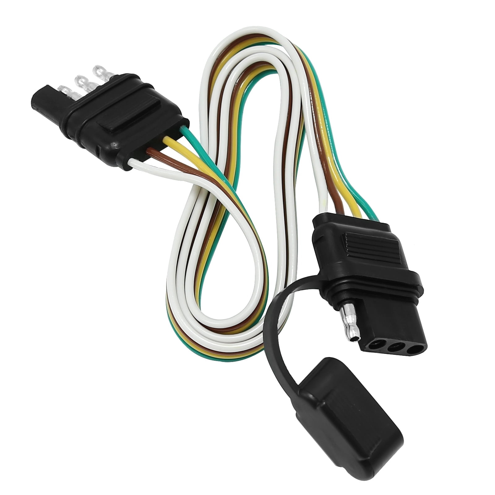 Anxingo 4 Pin Trailer Light Wiring Harness Adapters,4 Wires 4-Way Plug ...