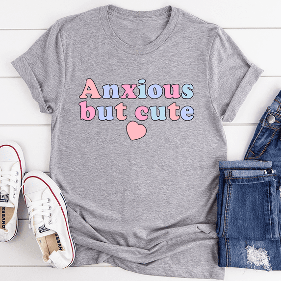 Anxious But Cute Tee Athletic Heather S Peachy Sunday T-Shirt - Walmart.com
