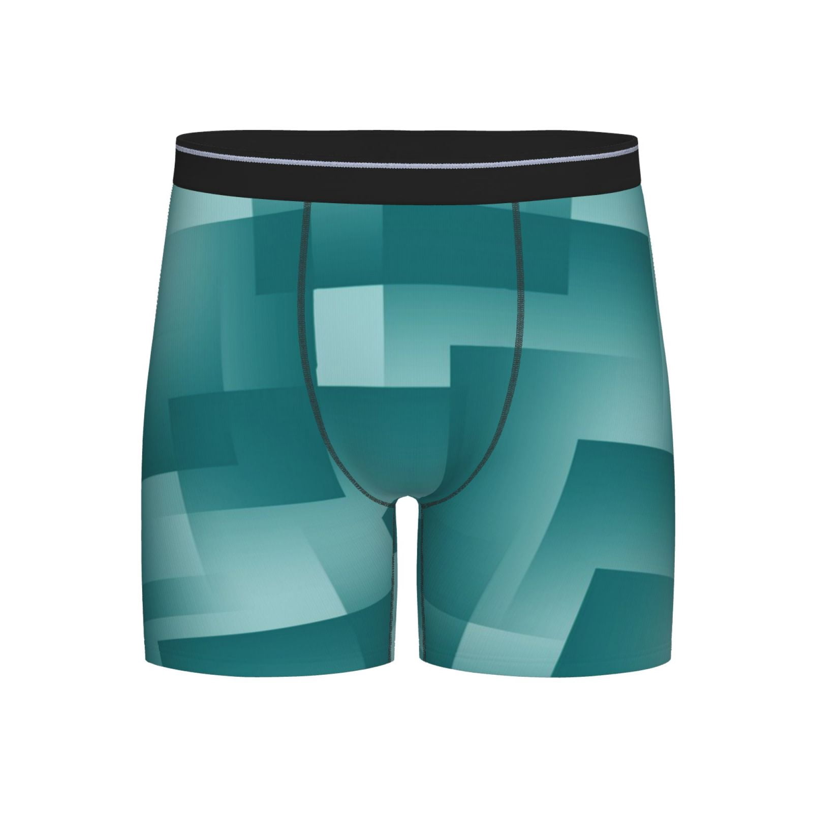 Any Color With Teal Gradient Blocks Underwear For Men,Soft Boxer Briefs - Comfortable And ...