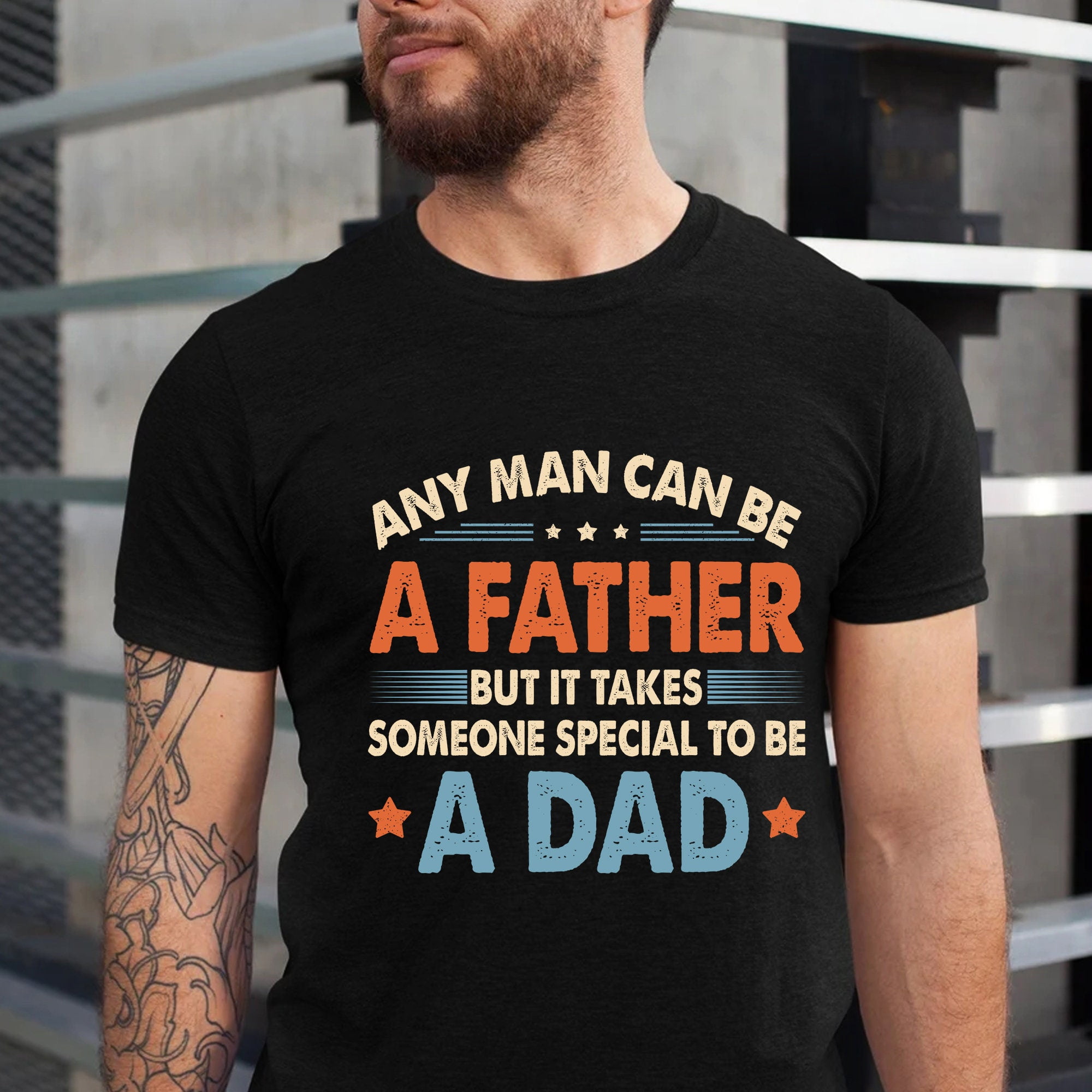Any Man Can Be A Father Shirt, New Papa Shirt, Papa Shirt, Father ...