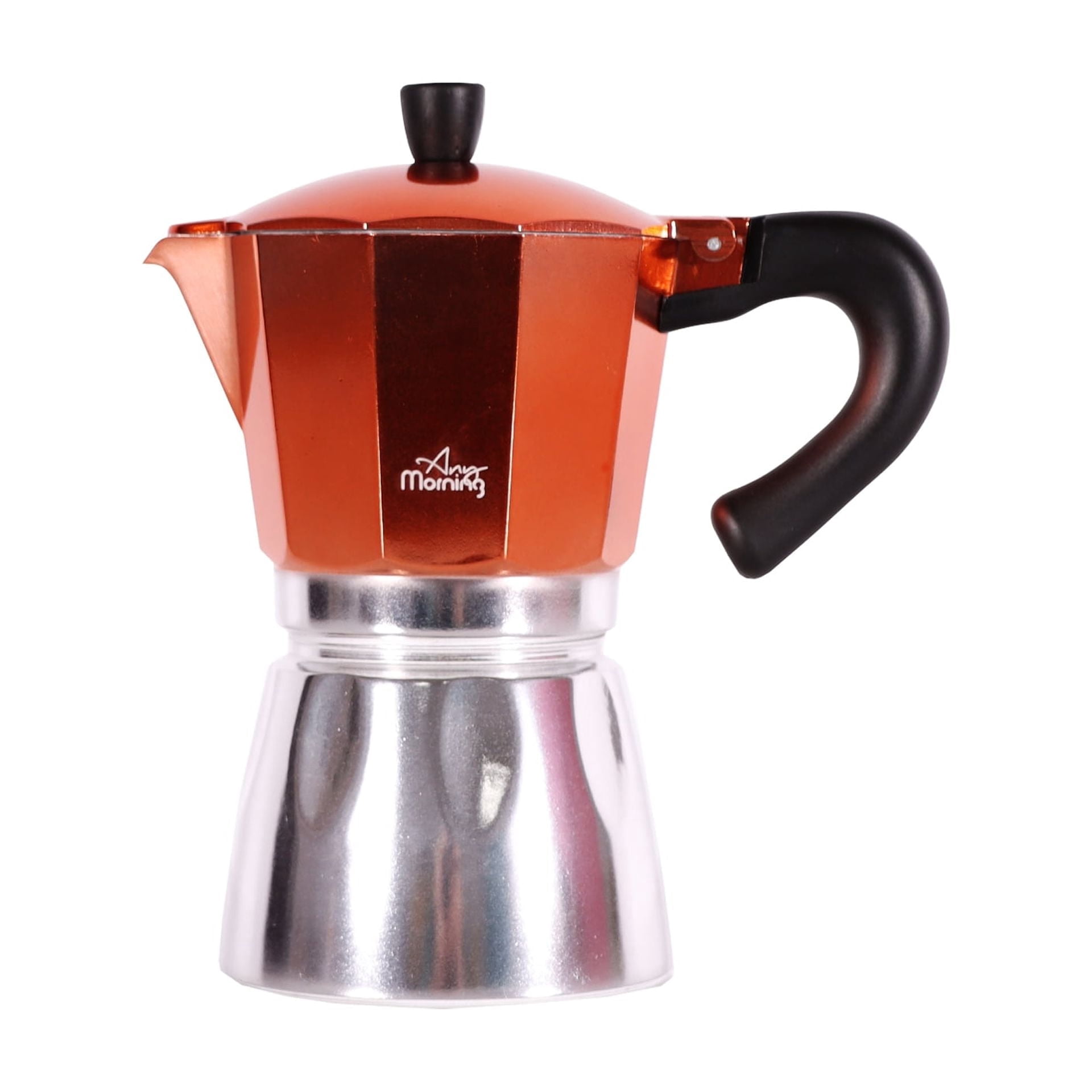 Any Morning Stovetop Espresso Aluminum Moka Pot, 240 ml - 8 oz ...