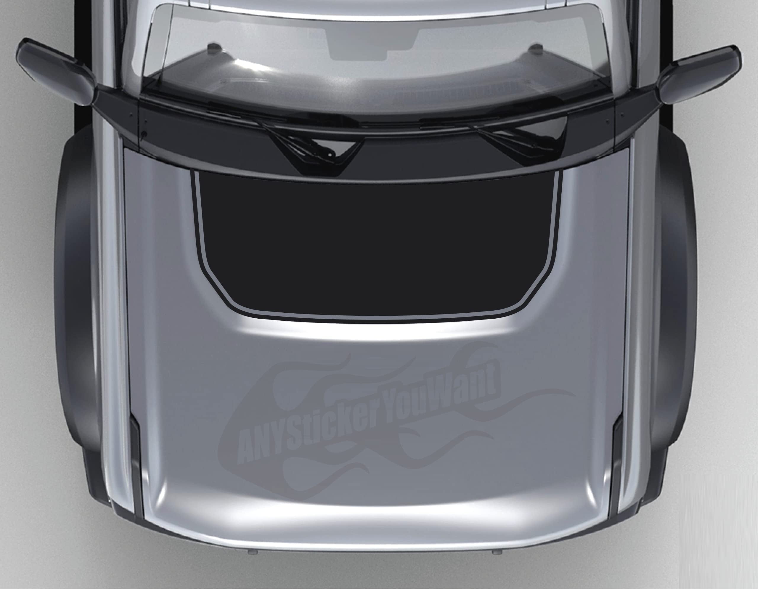 Any Sticker You Want - Pinstripe Blackout Hood Vinyl Decal Compatible ...