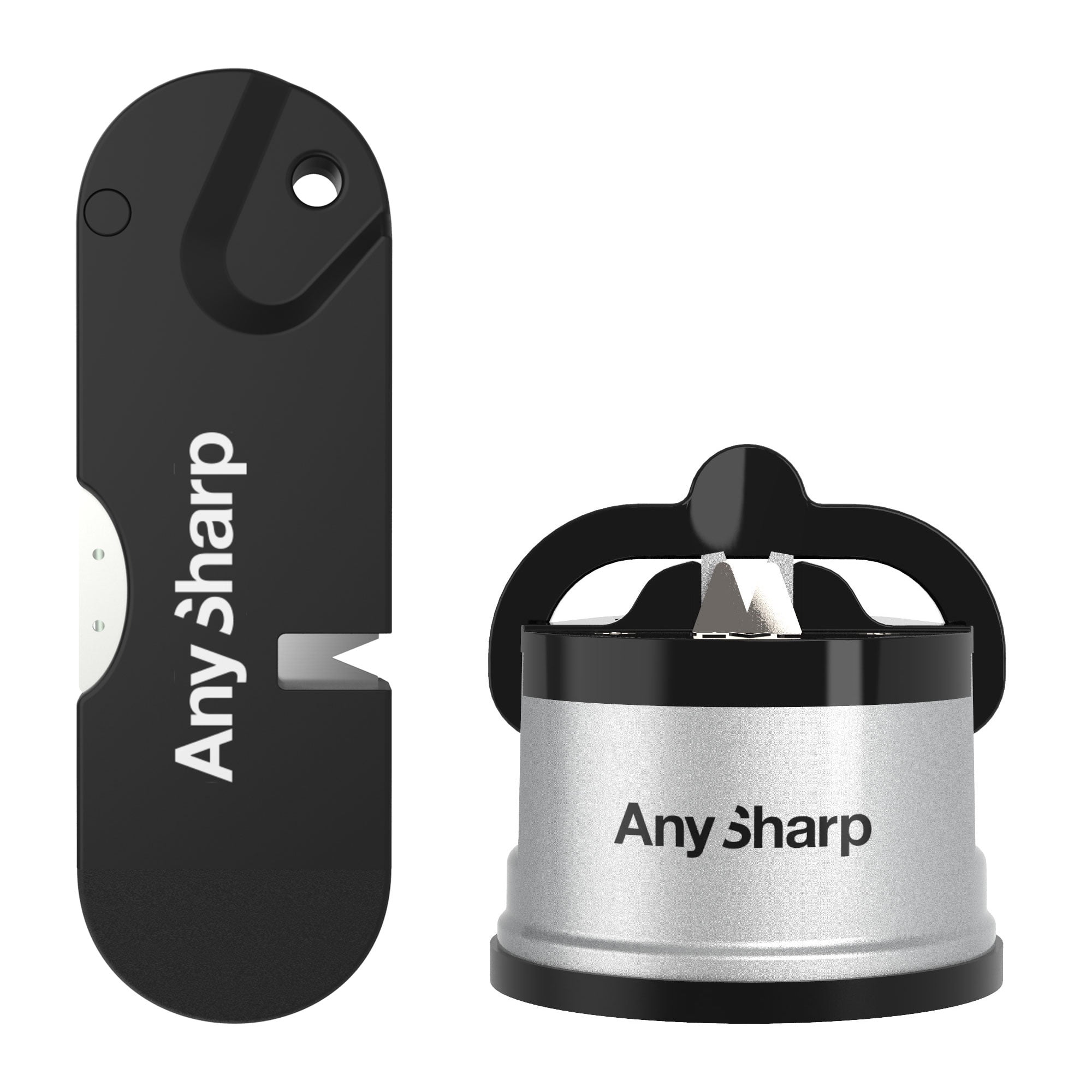 AnySharp Knife Sharpener & Tactical Sharpener Bundle, PowerGrip Suction ...