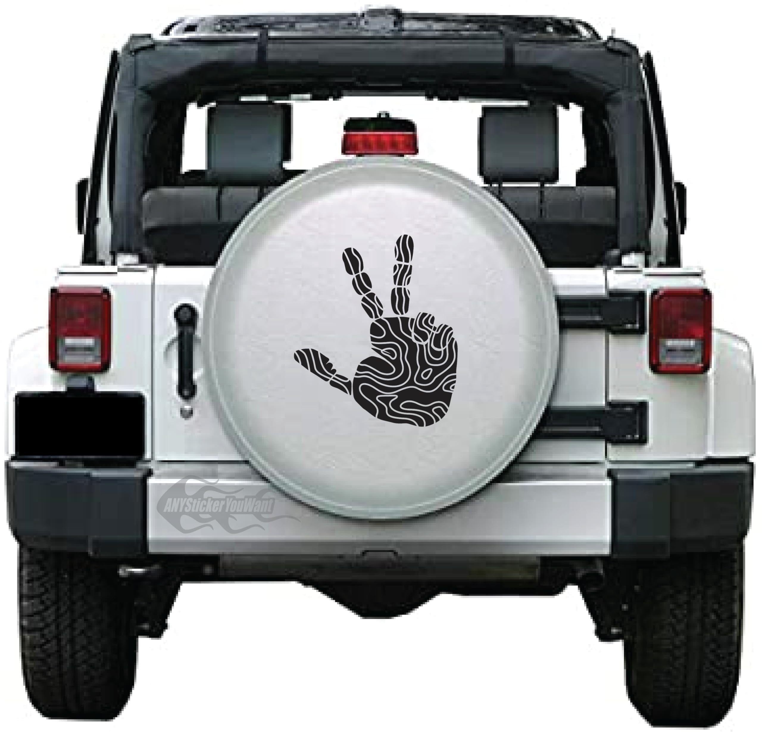 AnyStickerYouWant - 16" Topographic Peace Sign Decal Sticker Kit Fits ...
