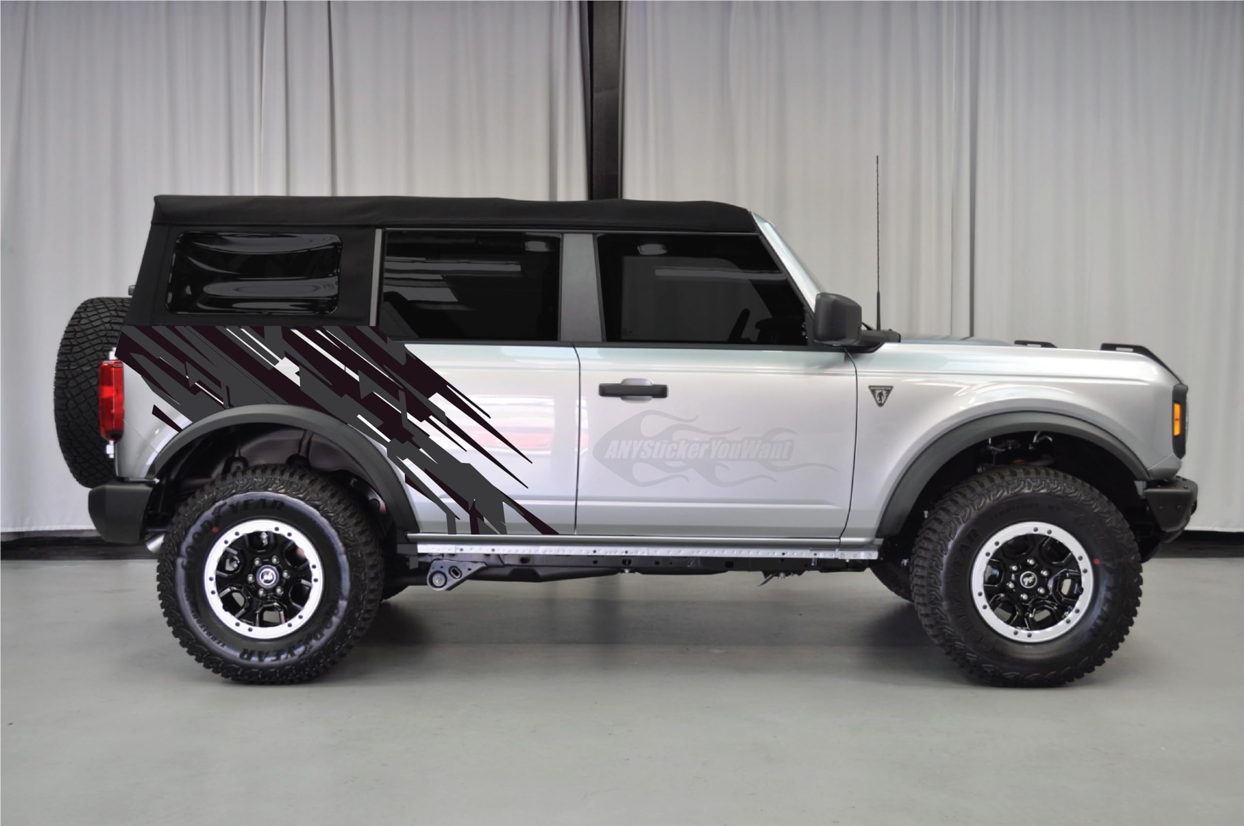 AnyStickerYouWant - 2 Color Full Side Splash Stripe Kit Decal Sticker ...