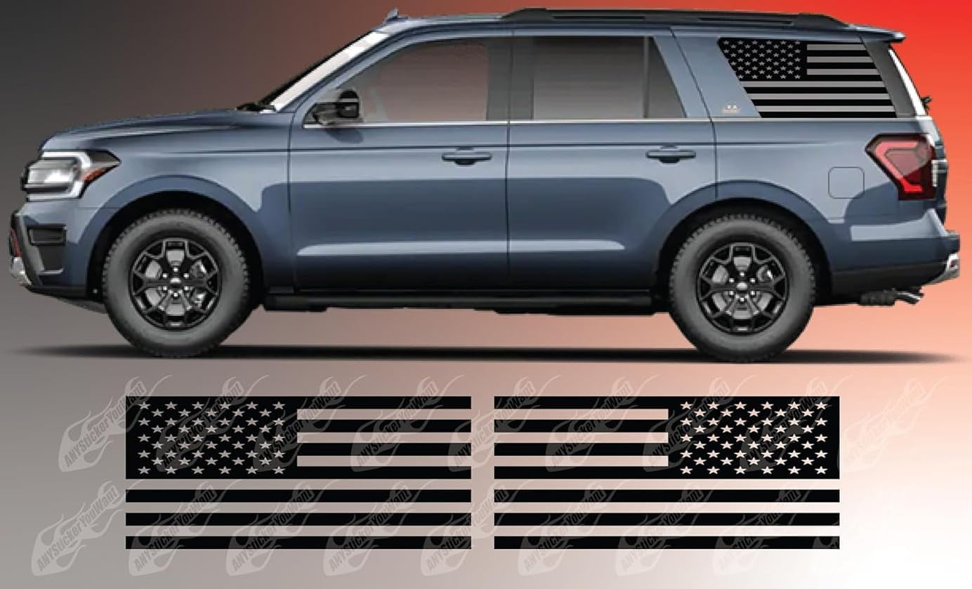 AnyStickerYouWant - American Flag Rear Side Window Vinyl Decal Sticker ...