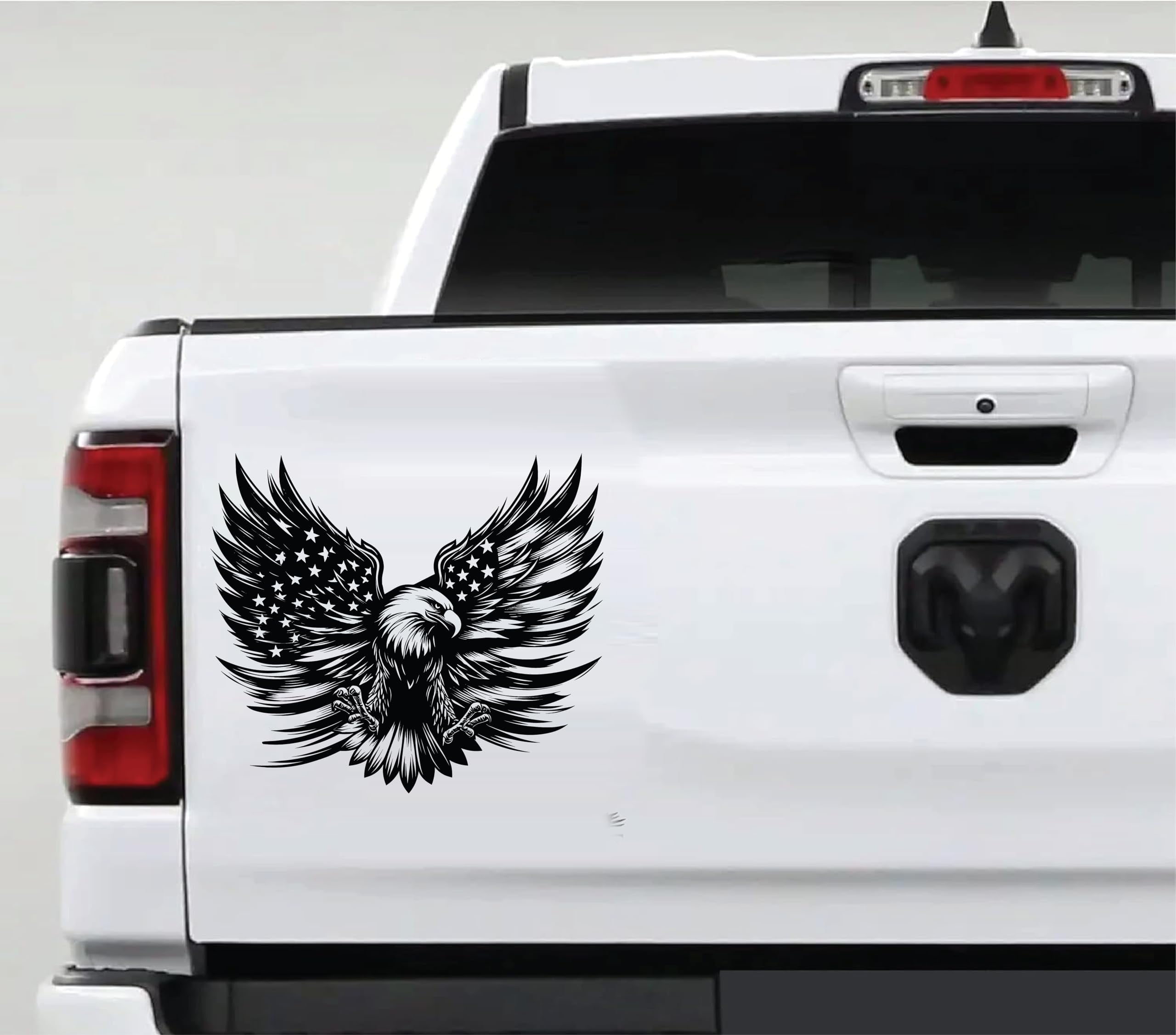 AnyStickerYouWant - Badass Flying High Bald Eagle Distressed Tattered ...