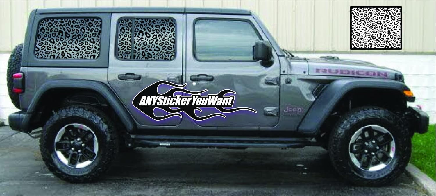 AnyStickerYouWant - Cheetah - Leopard Print Rear Side Window Vinyl ...