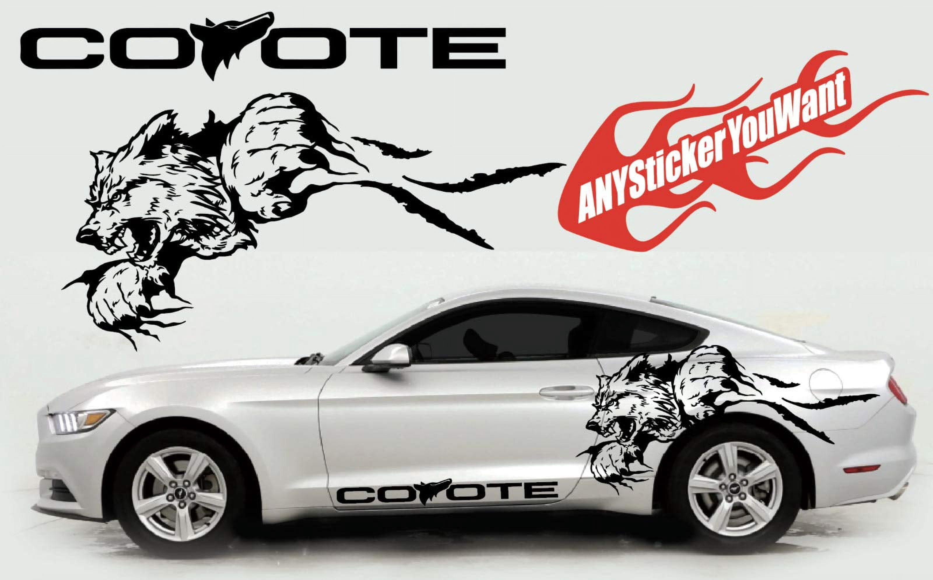 AnyStickerYouWant - Coyote Double Sided Graphic Vinyl Decal Sticker ...
