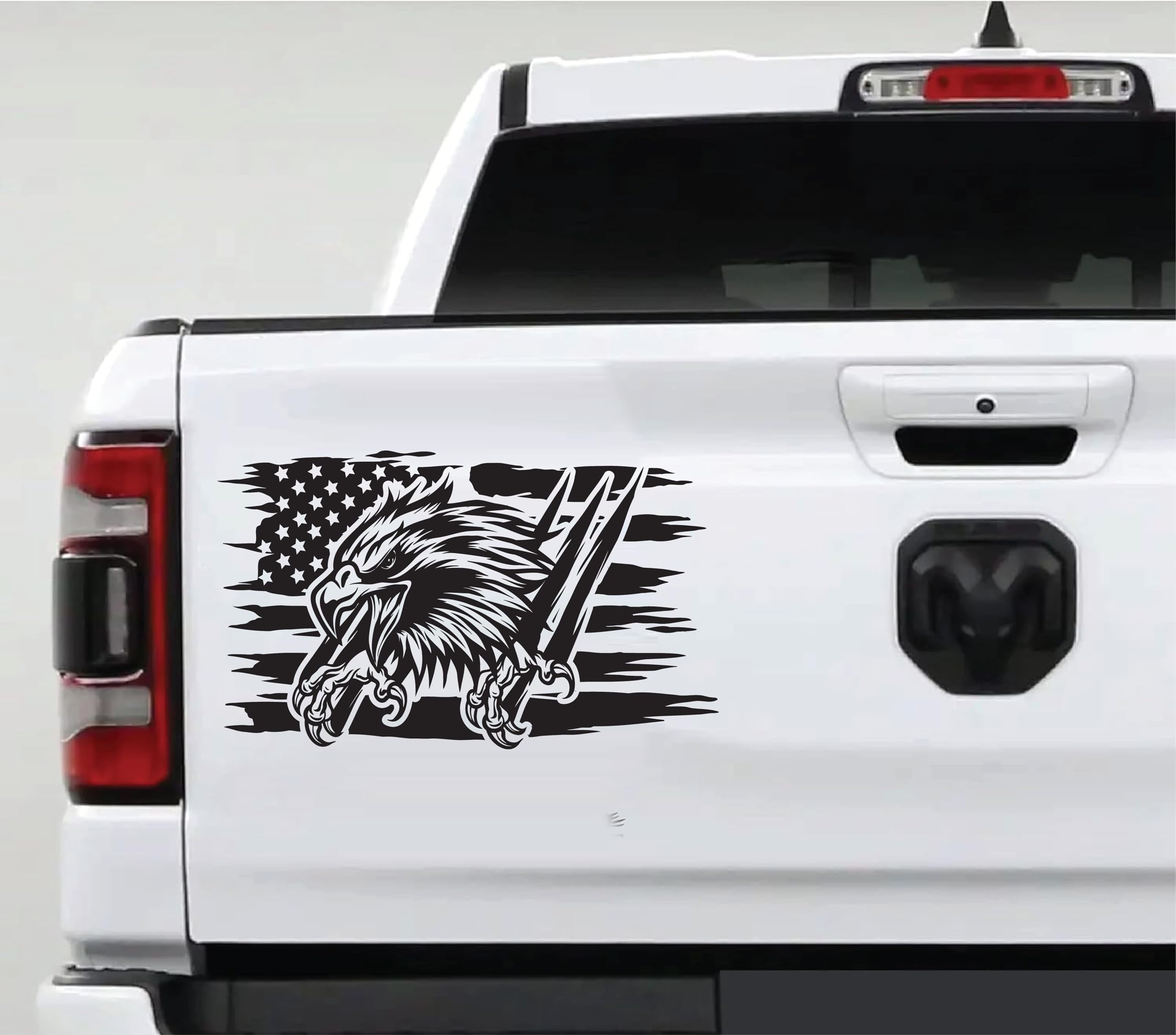 AnyStickerYouWant - Distressed American Flag with Eagle Ripping Out ...