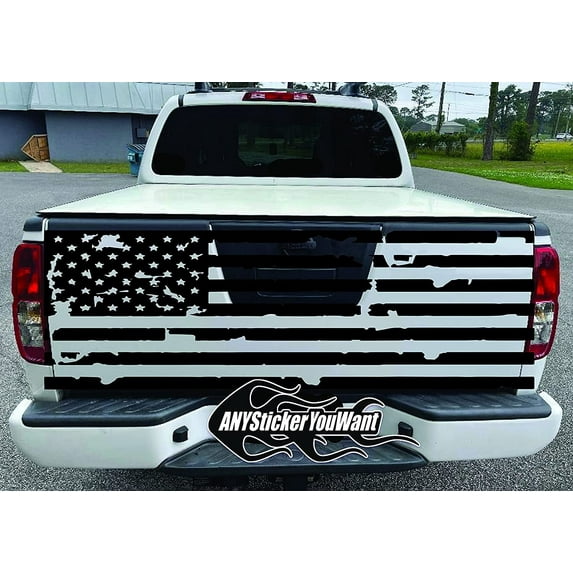 AnyStickerYouWant - Distressed American Flag Window Decal for Trucks ...
