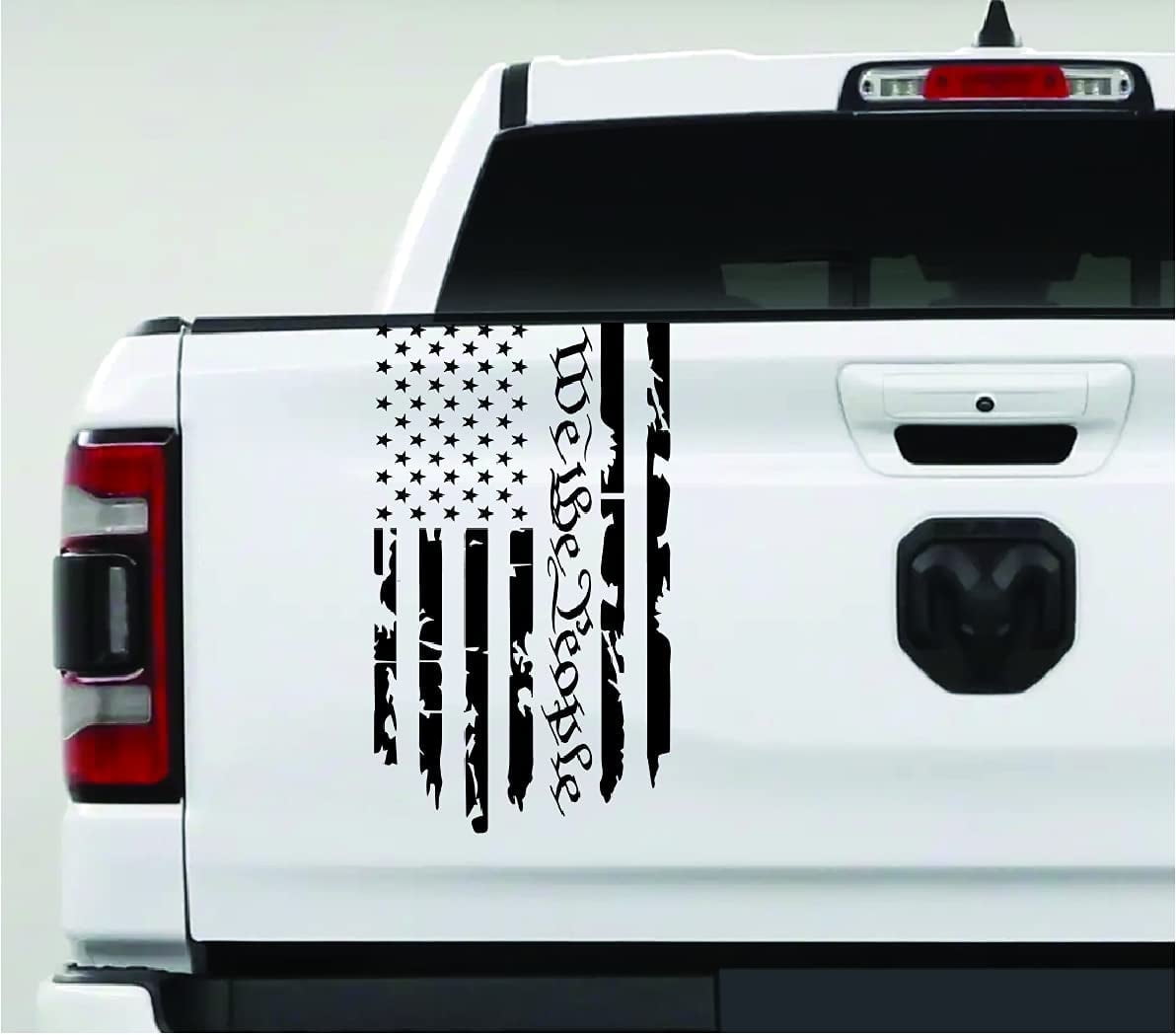 AnyStickerYouWant We The People Distressed American USA US Flag Truck ...