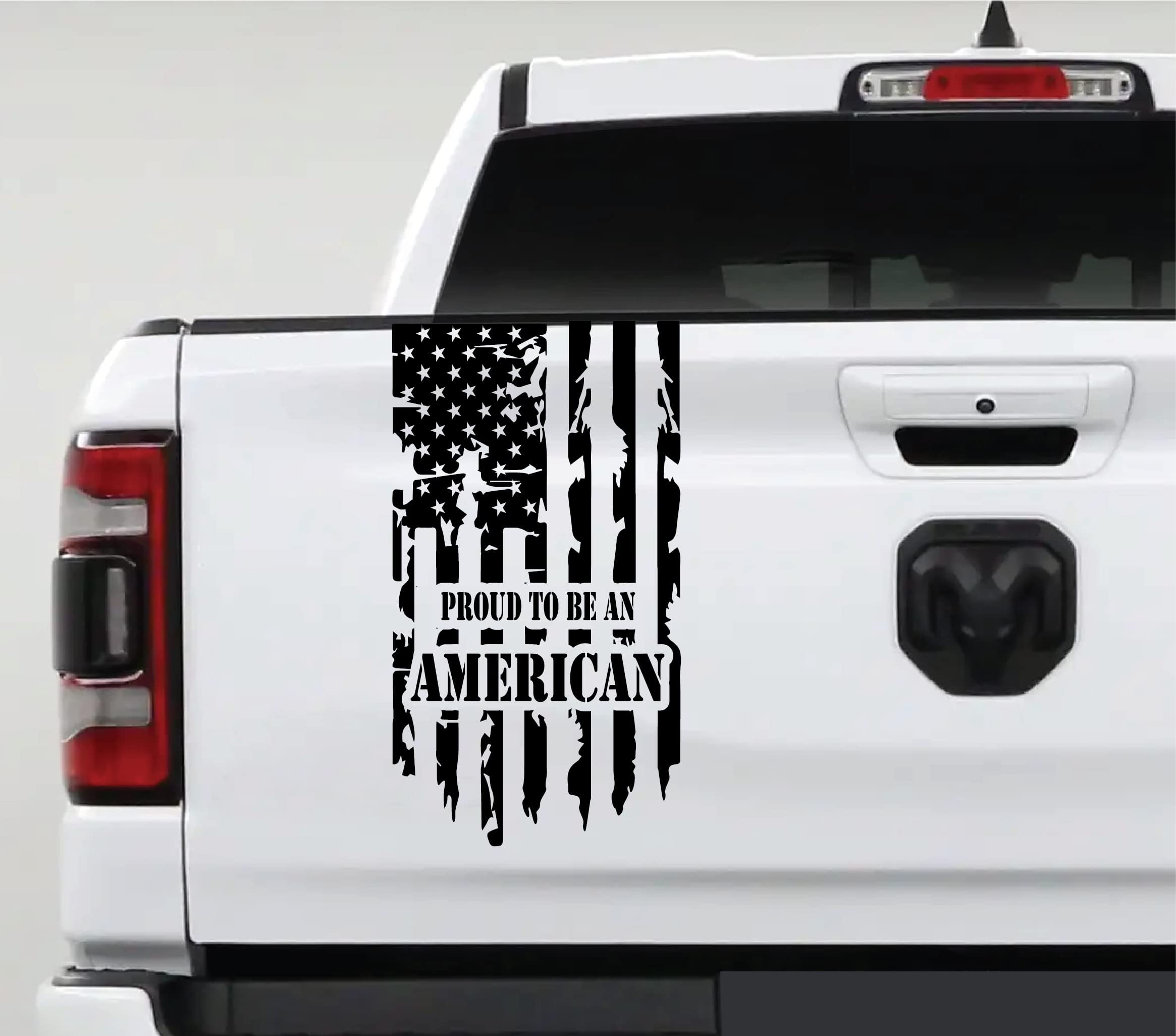 AnyStickerYouWant Proud to Be an American Distressed American USA US ...