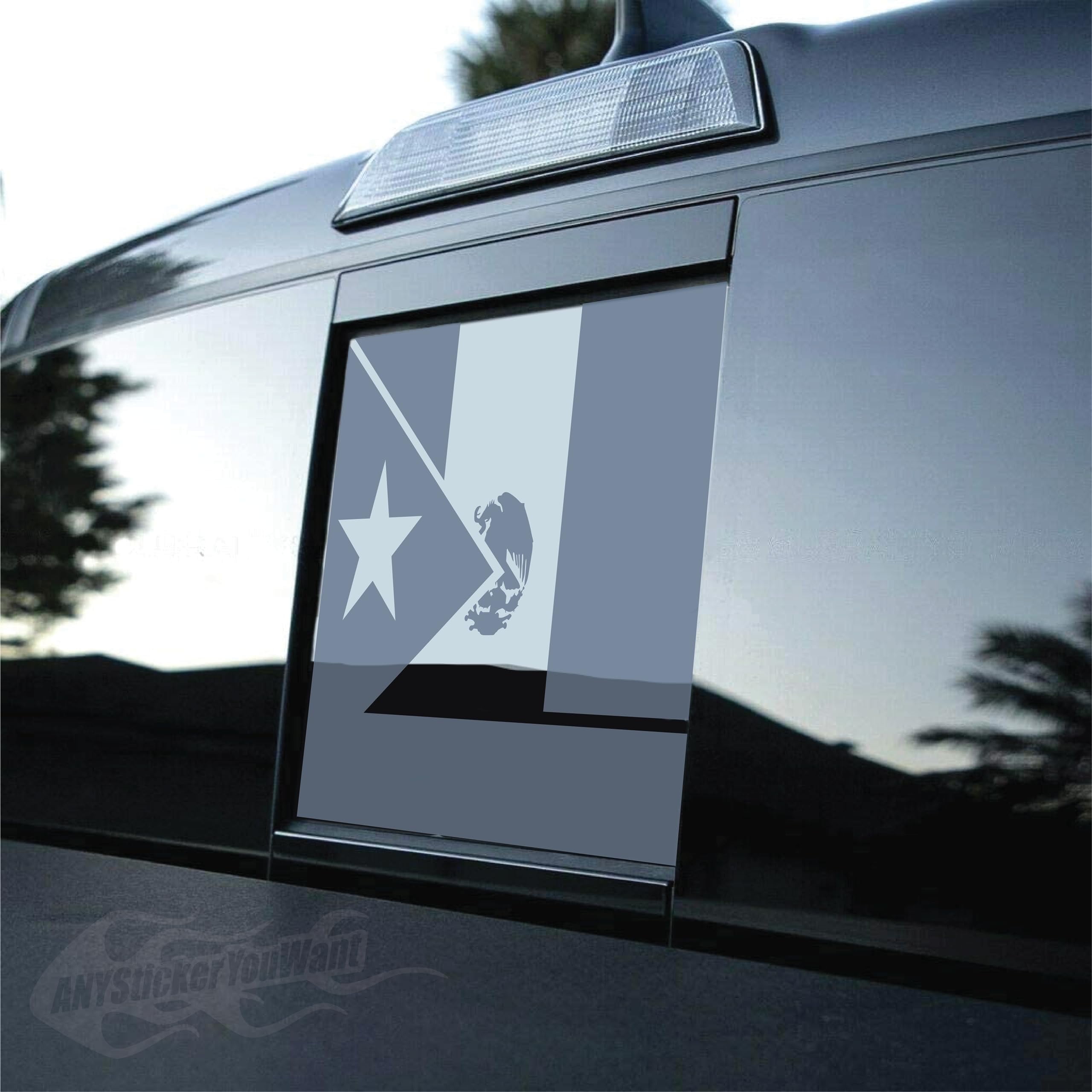 AnyStickerYouWant - Puerto Rican Mexican Flag Vinyl Decal Rear Sliding ...