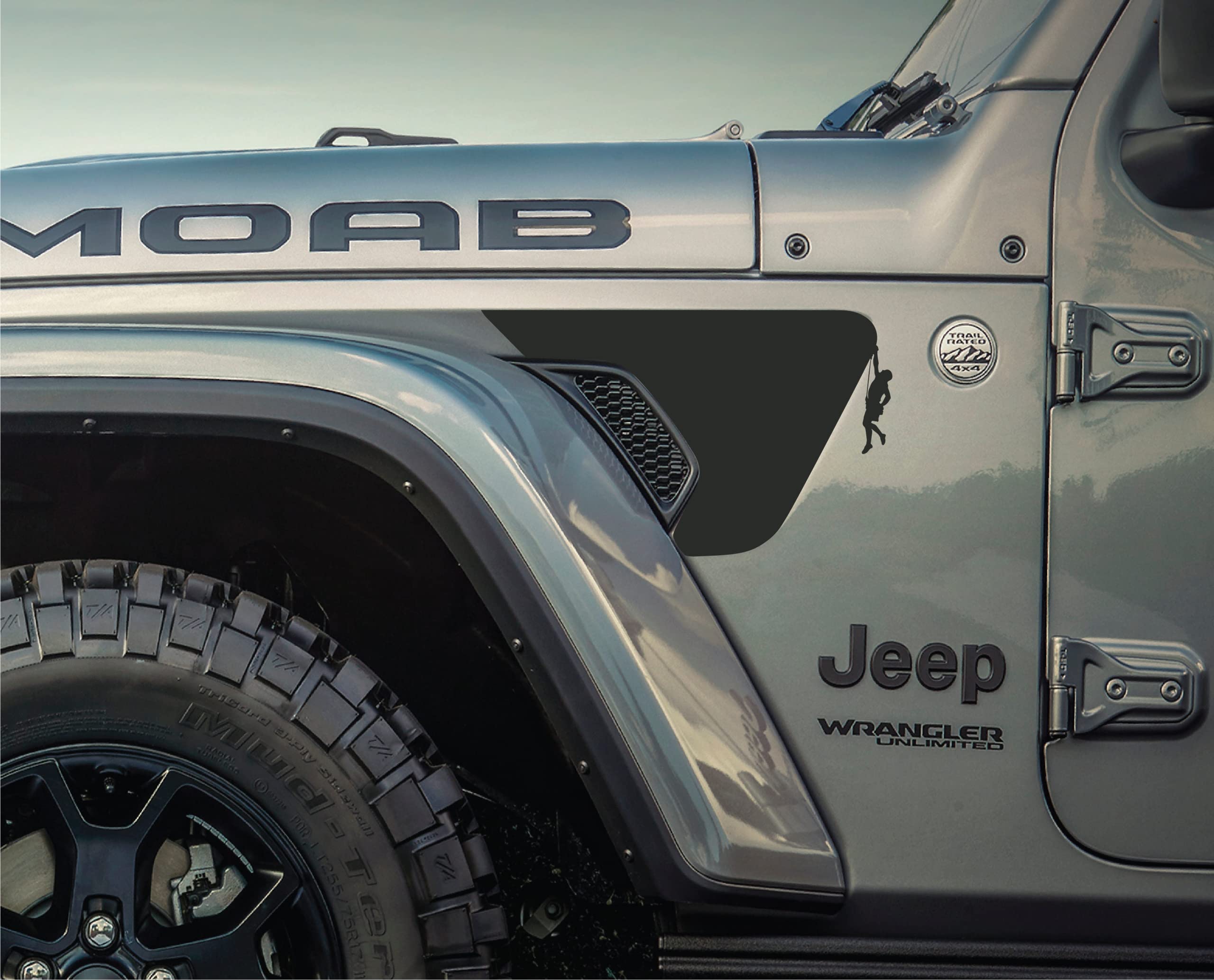 AnyStickerYouWant - Rock Climber Fender Vent Vinyl Decal Sticker Fits ...