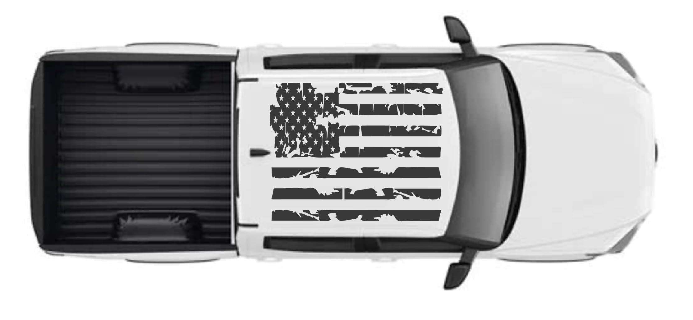 AnyStickerYouWant - Rooftop USA American Flag Decal Sticker Fits On ...