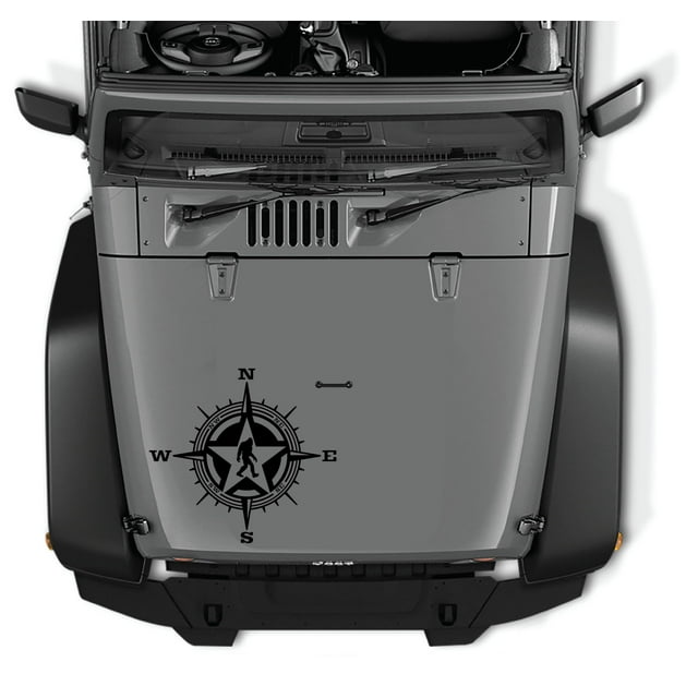 AnyStickerYouWant - Sasquatch Bigfoot Army Star Compass Sticker 3, 22 ...