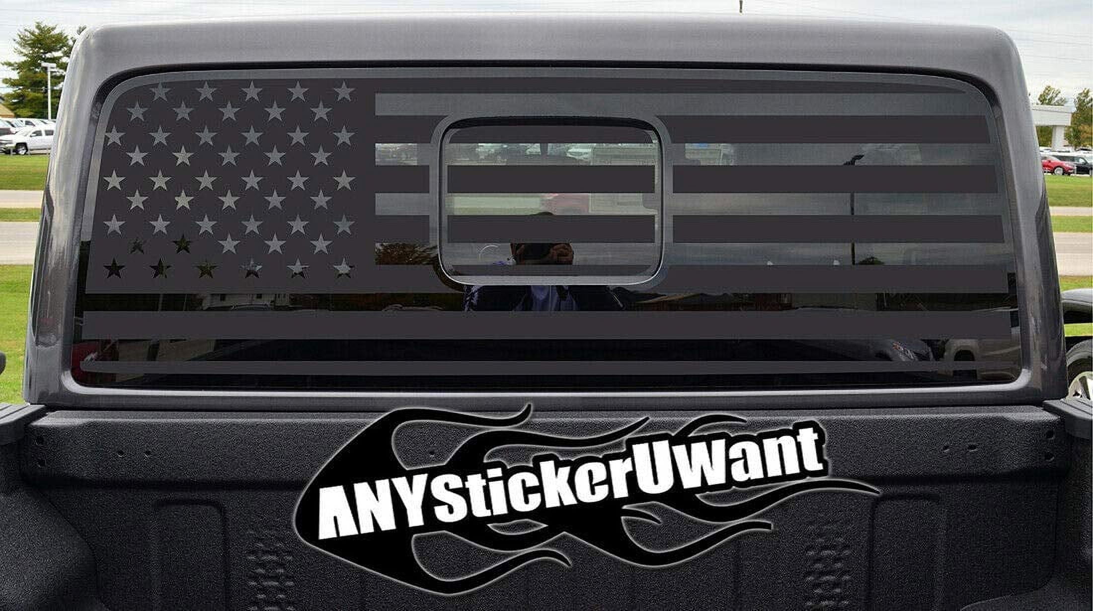 AnyStickerYouWant - USA American Flag Full Rear Window Vinyl Decal ...