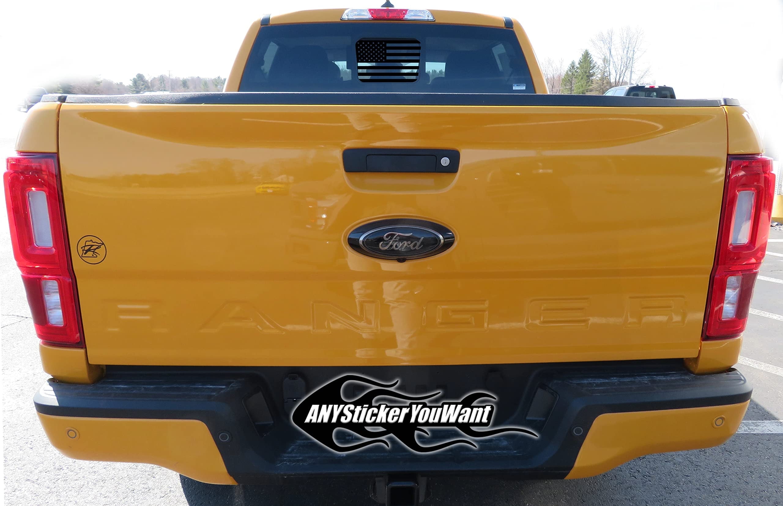 AnyStickerYouWant - USA American Flag Vinyl Decal Rear Back Middle ...