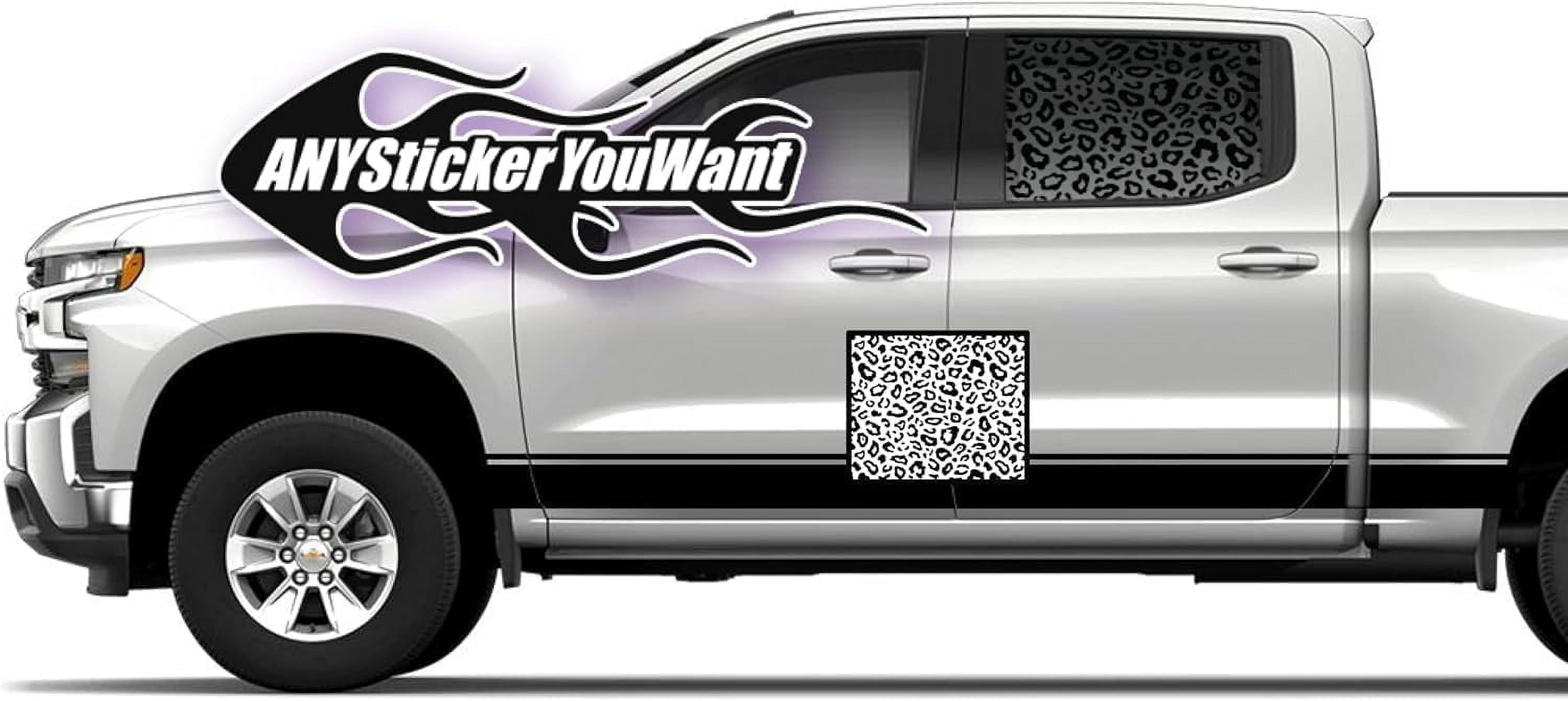 AnyStickerYouWant - Universal Cheetah - Leopard Print Rear Side Window ...