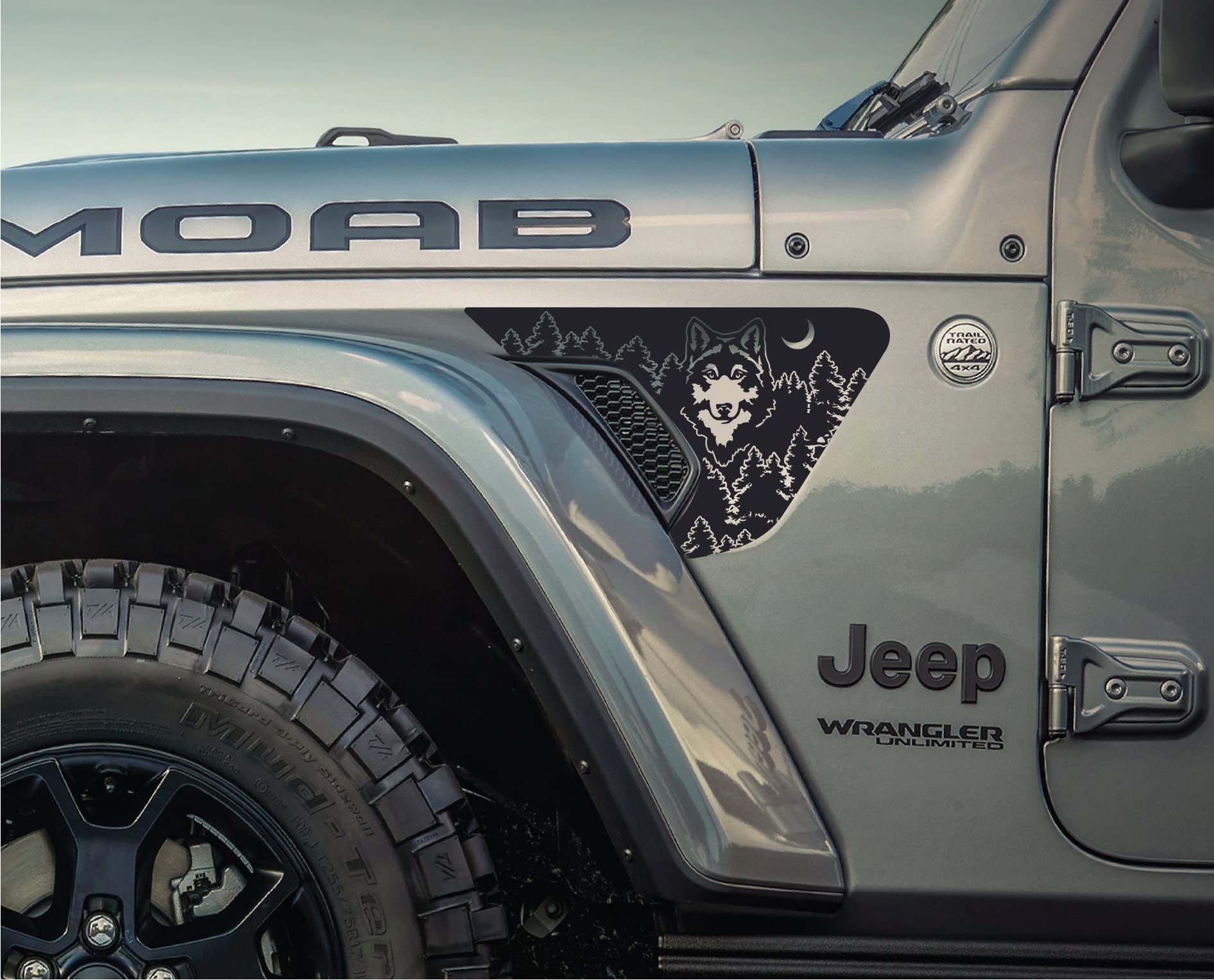 AnyStickerYouWant - Wolf Mountain Fender Vent Vinyl Decal Sticker Fits ...