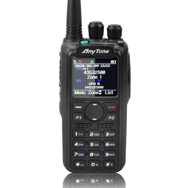 AnyTone AT-D878UVII Plus Two Way Radio Dual Band Bluetooth PTT Digital/Analog APRS RX & TX ...