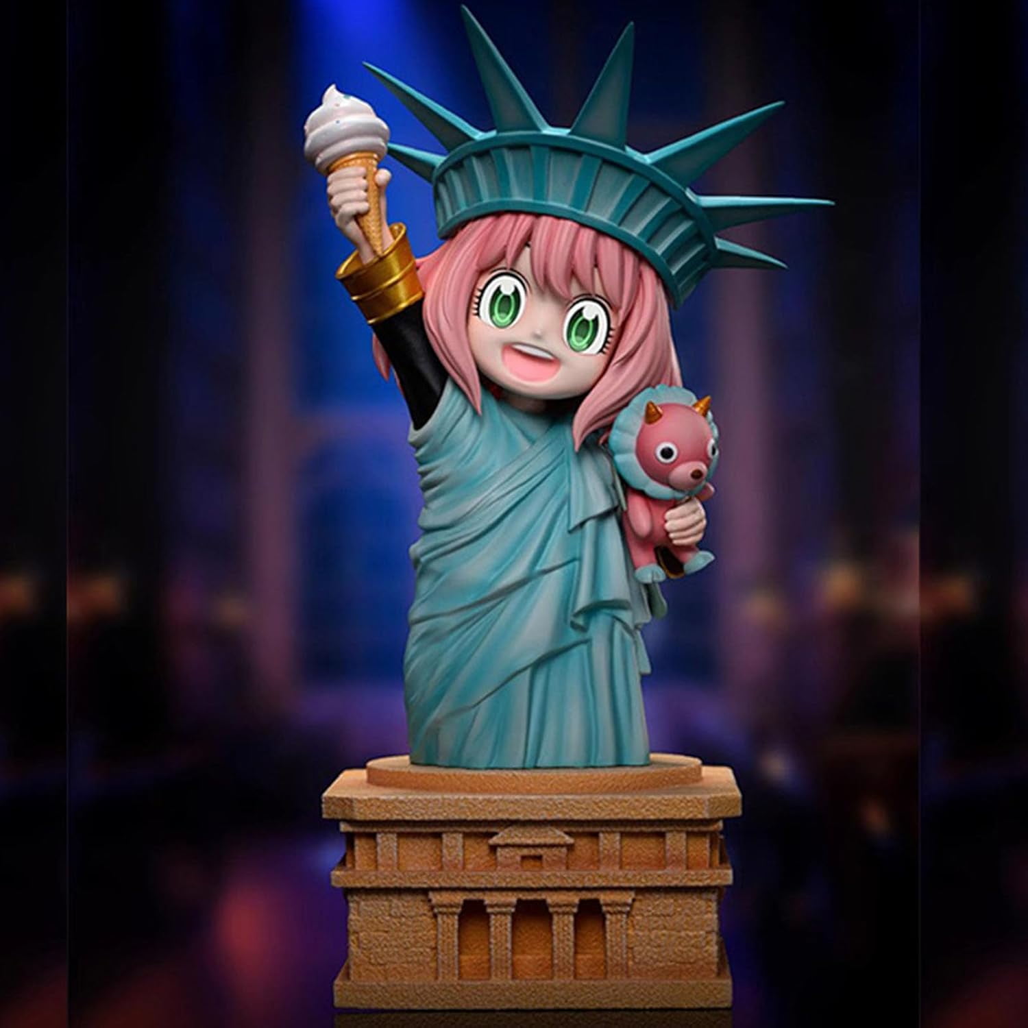 Anya Figure Q-Version, Statue of Liberty PVC Anime Figures, Collection ...