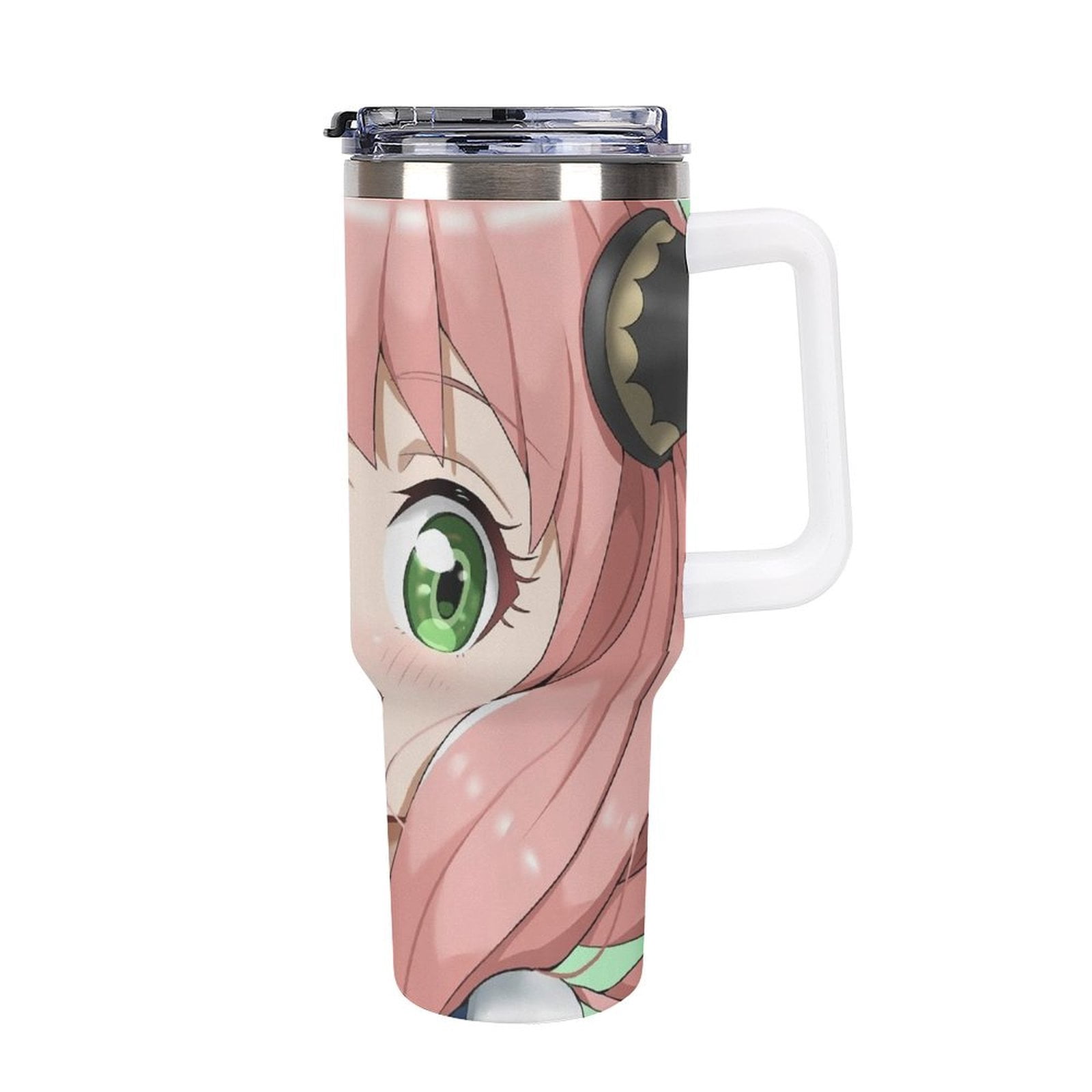 Anya Forger Car Tumbler with Handle And Straw Lid Large Capacity 40 Oz ...