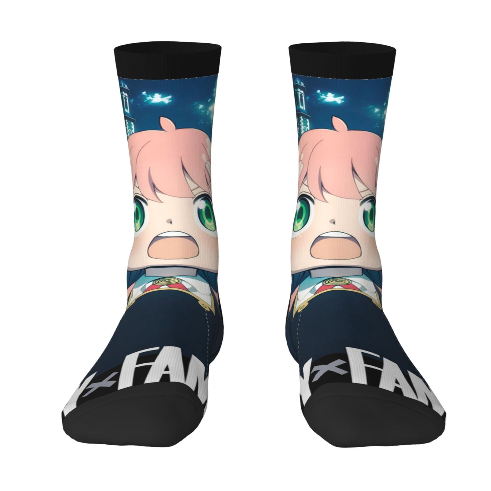 Anya Forger Spy X Adult Patterned Dress Crew Socks Fits Shoe for Mens ...