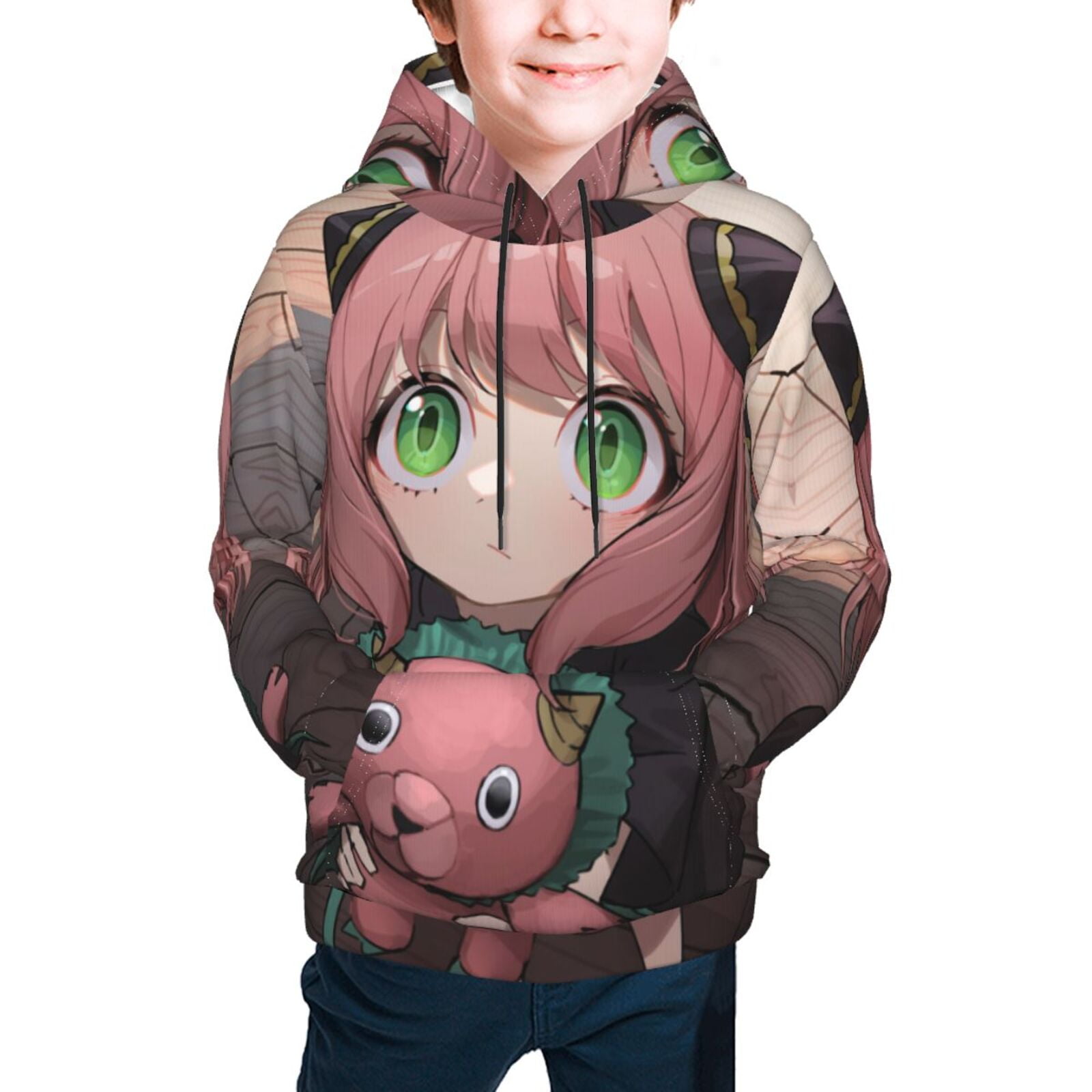 Anya Forger Spy X Hoodie 3D Print Pullover Hooded Long Sleeve Sweatshirts Tops Blouse with ...