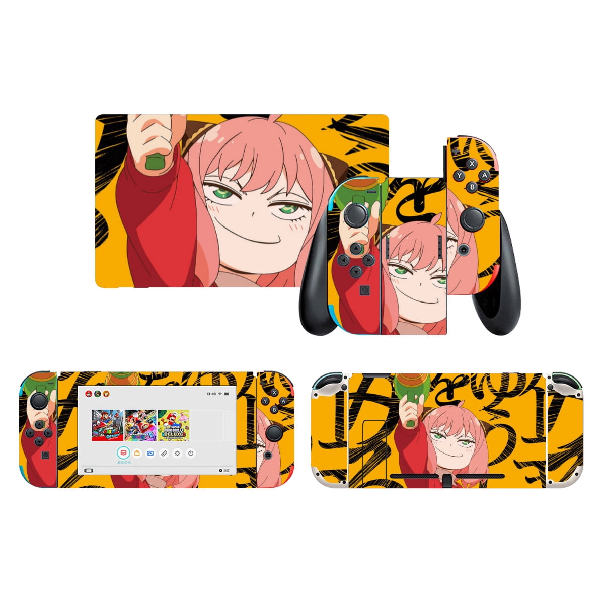Anya Game Switch Skin - Anime Cartoon Game Sticker, No Bubble ...
