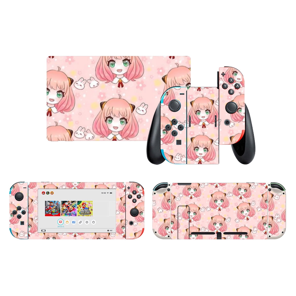 Anya Game Switch Skin - Anime Cartoon Game Sticker, No Bubble ...