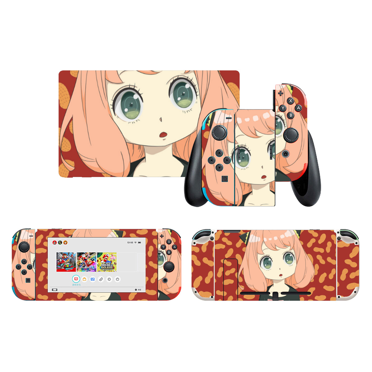 Anya Game Switch Skin - Anime Cartoon Game Sticker, No Bubble ...
