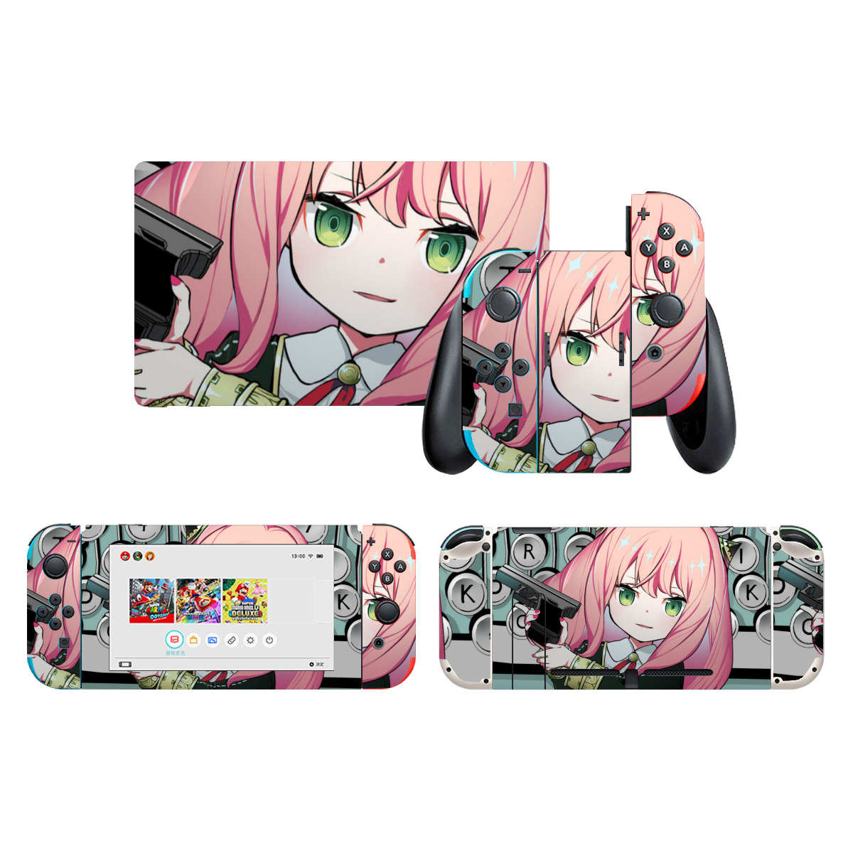 Anya Game Switch Skin - Anime Cartoon Game Sticker, No Bubble ...