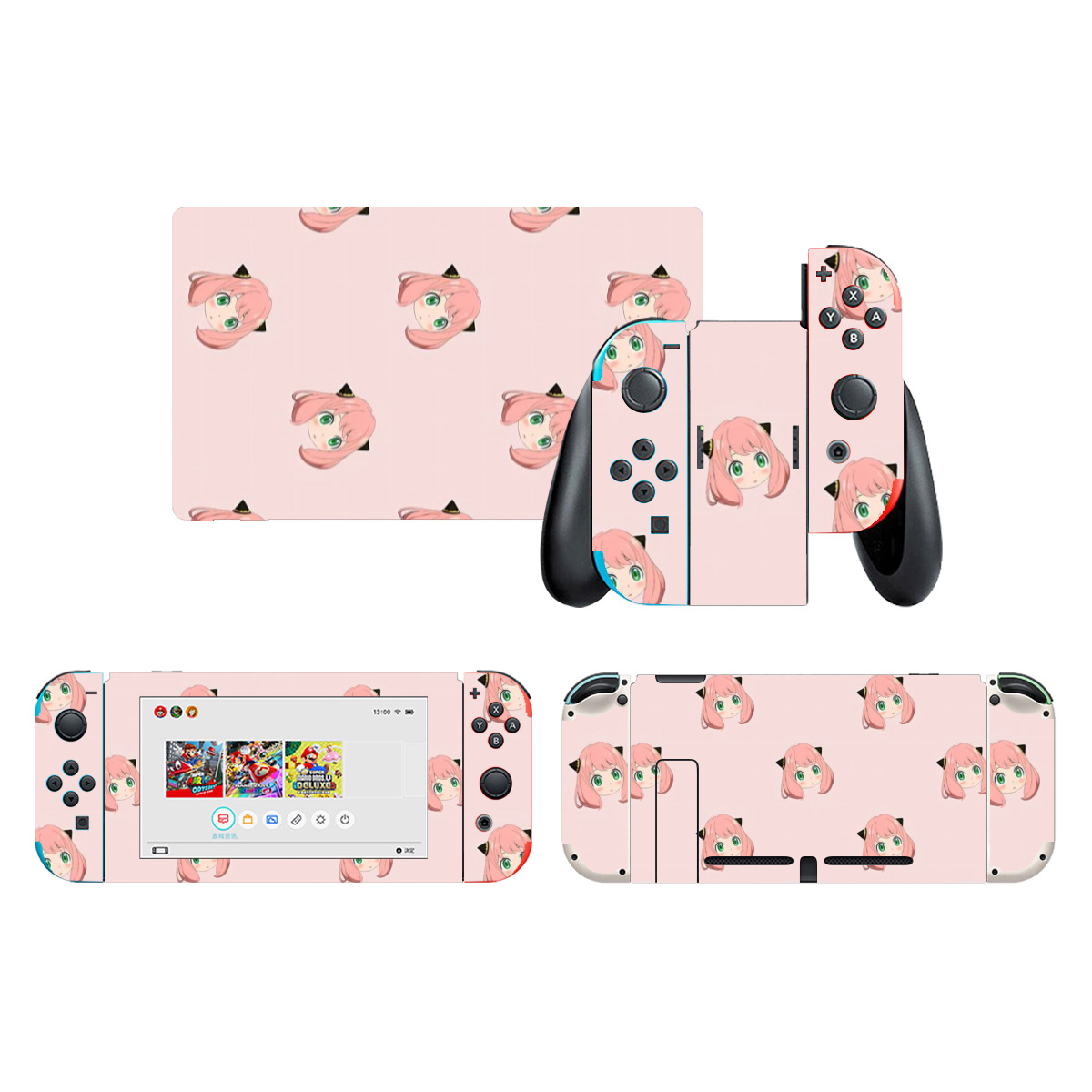 Anya Game Switch Skin - Anime Cartoon Game Sticker, No Bubble ...