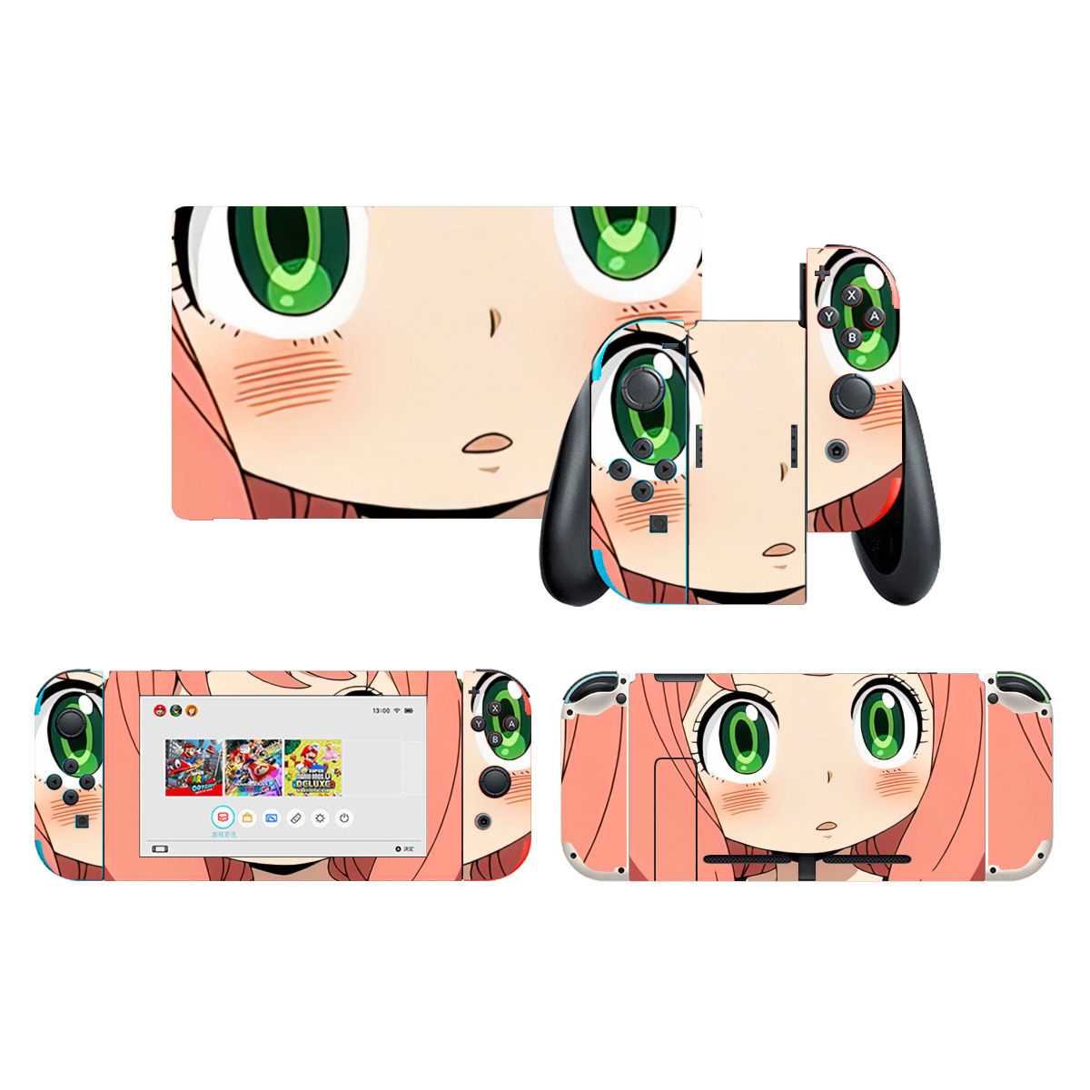 Anya Game Switch Skin - Anime Cartoon Game Sticker, No Bubble ...