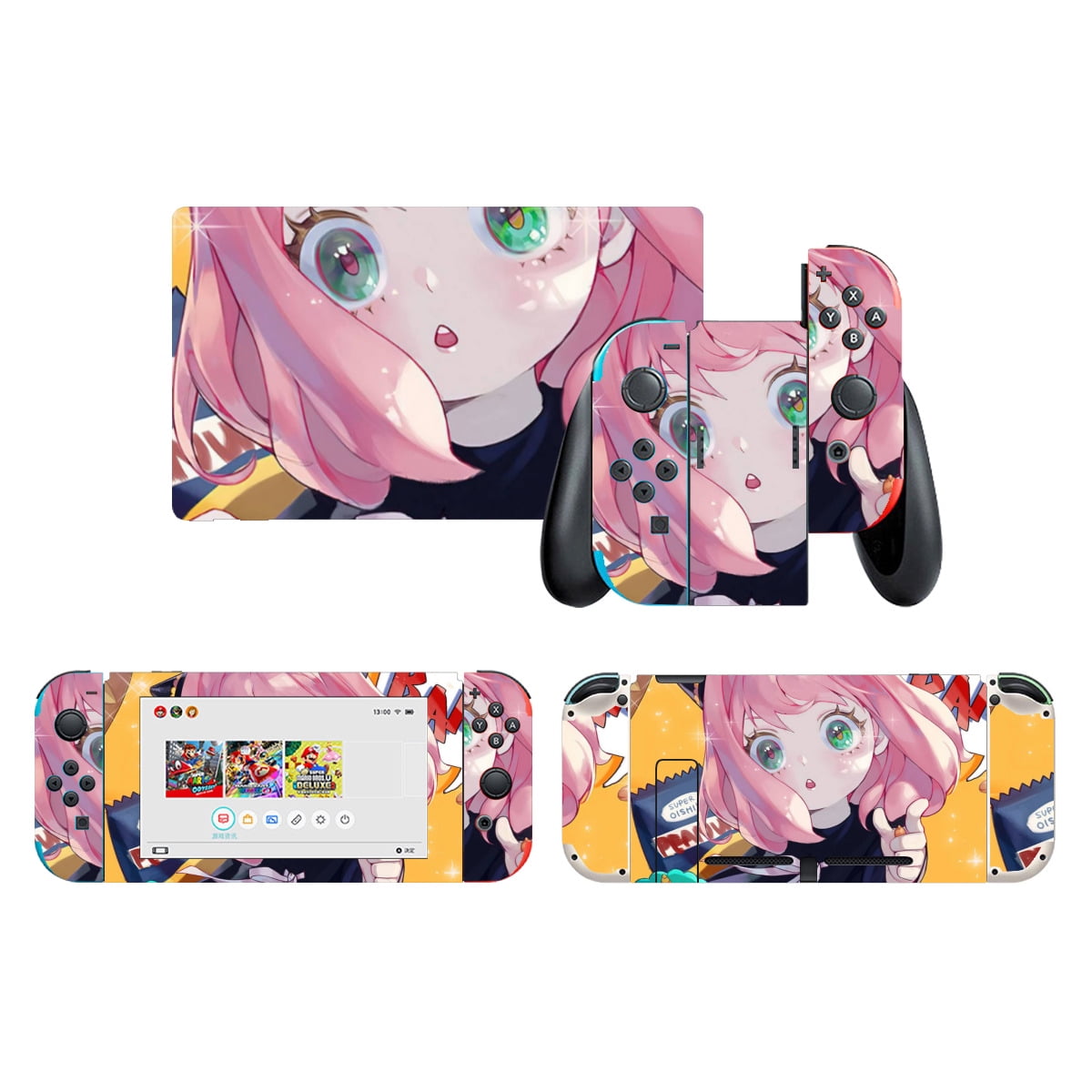 Anya Game Switch Skin - Anime Cartoon Game Sticker, No Bubble ...