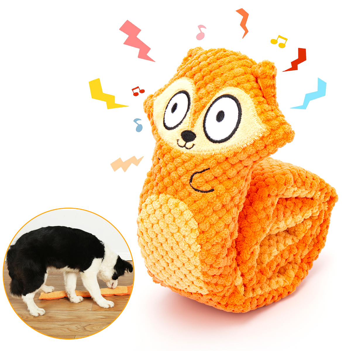 BOZLUN Dog Plush Toys Pets Rabbit Squeak Toy for Medium Large Dogs ...