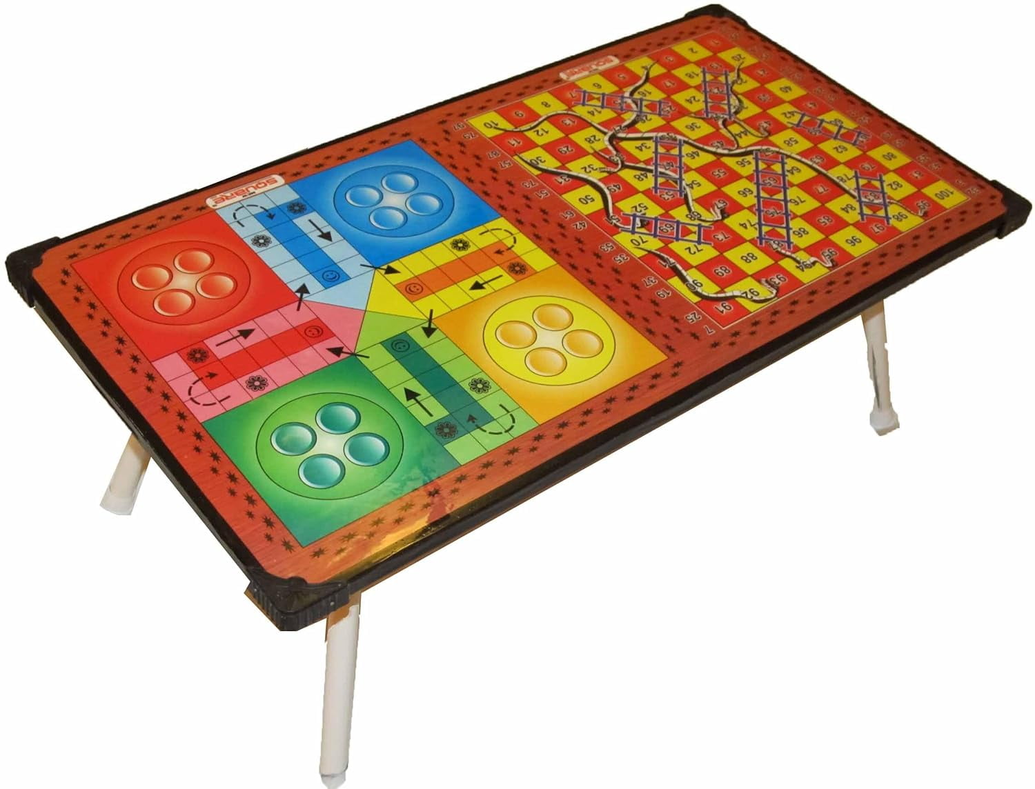 Anyastore Multipurpose Foldable Table Snake And Ladder Game With Ludo 2 ...