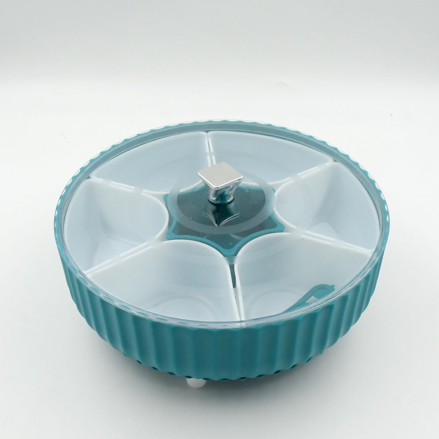 Anycon 360 Revolving Spice Box Dry Fruit Box 7 Compartment Plastic ...