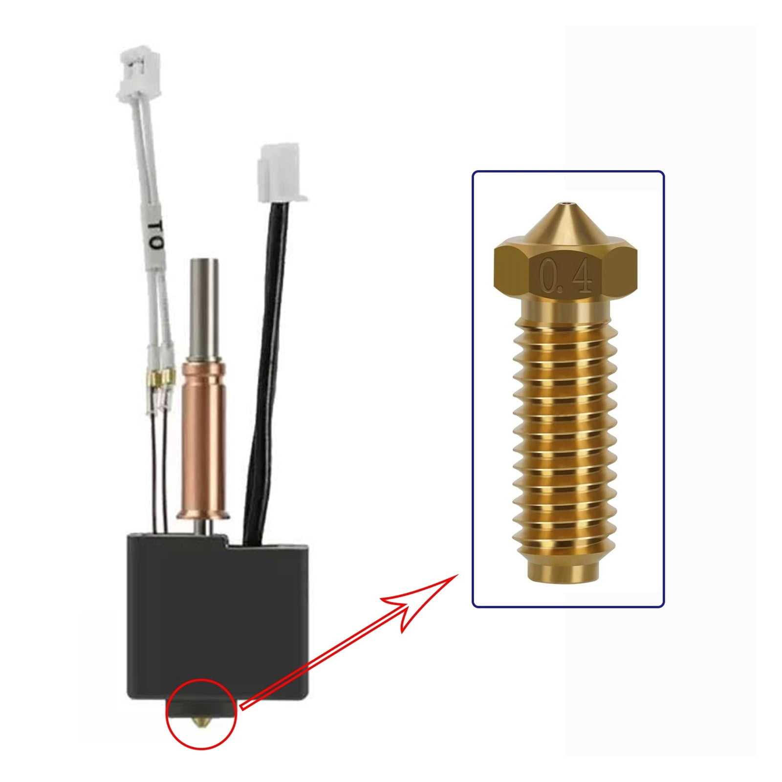 Anycubic Kobra 3 Combo Hotend Kit - Complete Set with Heatbreak, Nozzle ...